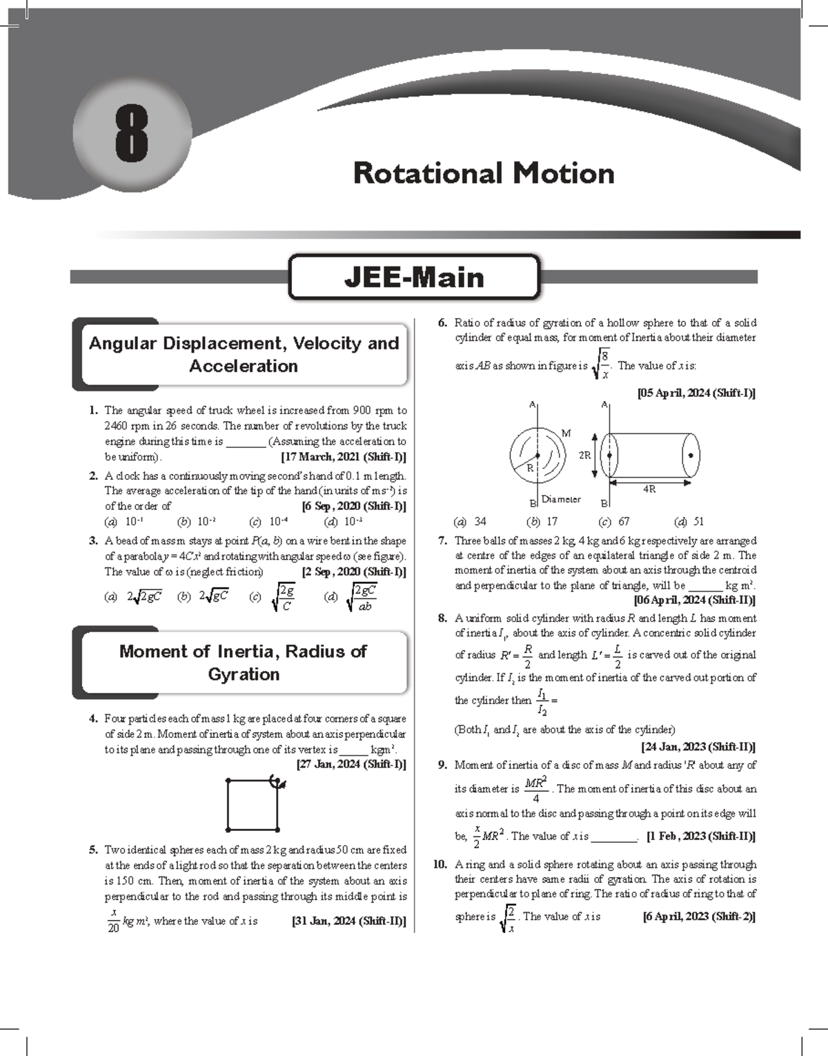 Rotational Motion: Angular Displacement, Velocity, and Acceleration ...