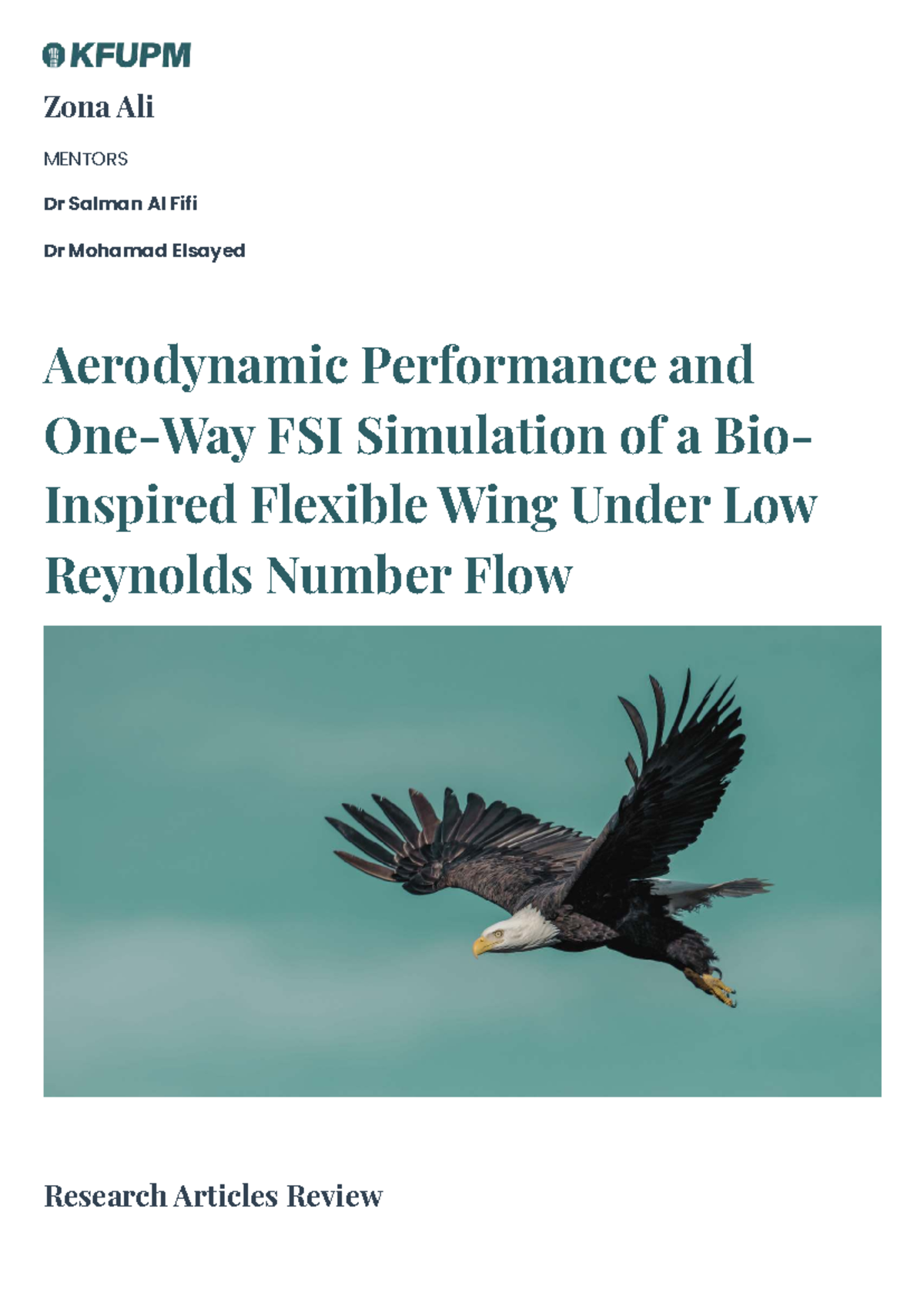 Aerodynamic Performance & FSI Simulation of Bio-Inspired Wings ...