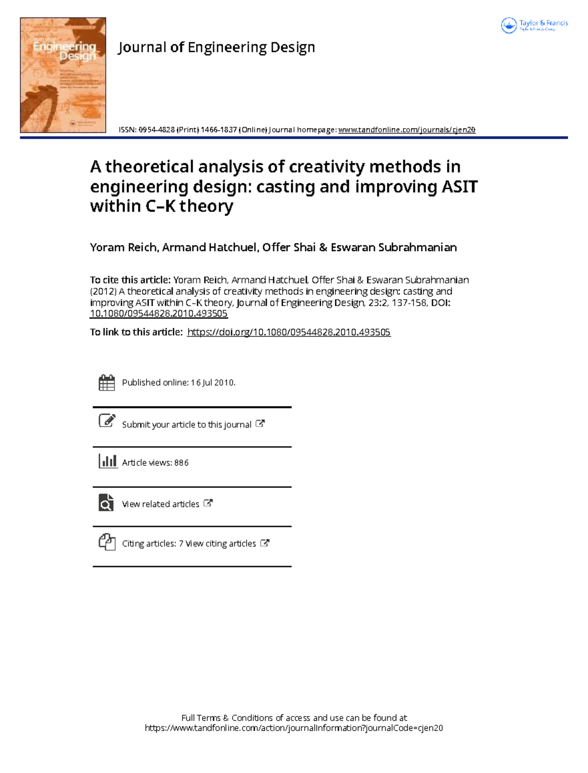 A Theoretical Analysis of Creativity Methods in Engineering Design ...