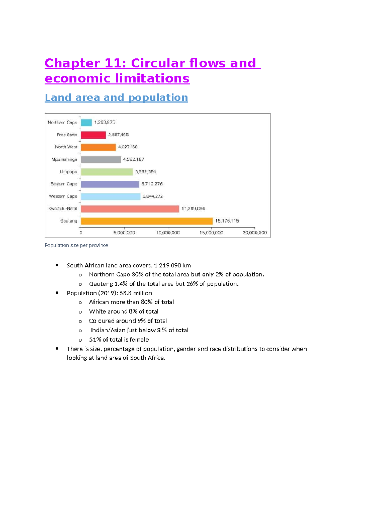 EKN 120 Chapter 11 - Circular Flows and Economic Limitations Summary ...