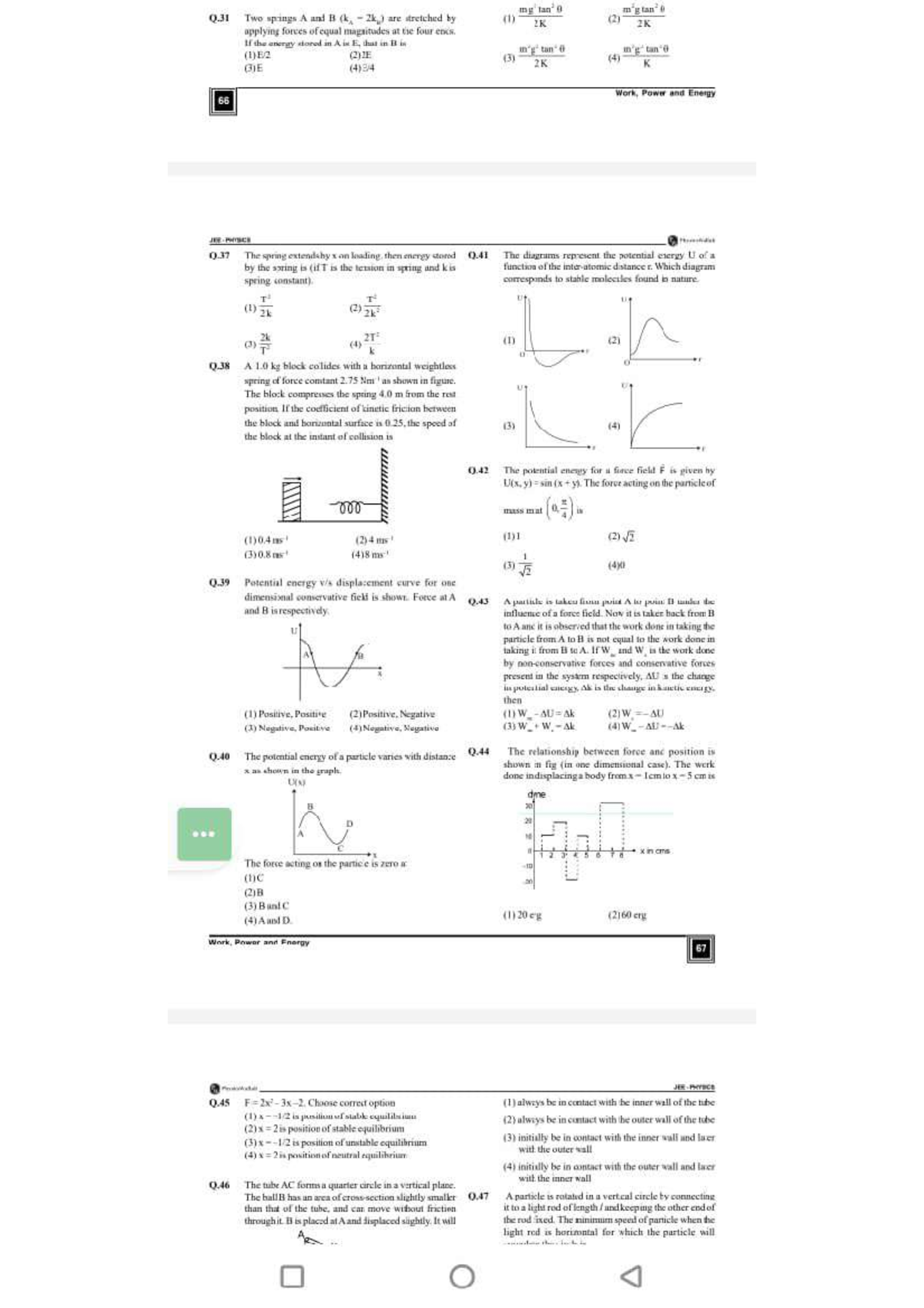 JEE PHYSICS: Work, Power, and Energy - Comprehensive Study Guide - Studocu