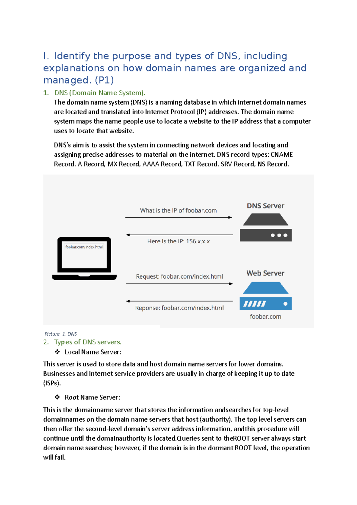 Organizing and Managing DNS: Types, Purpose, and Records - Studocu