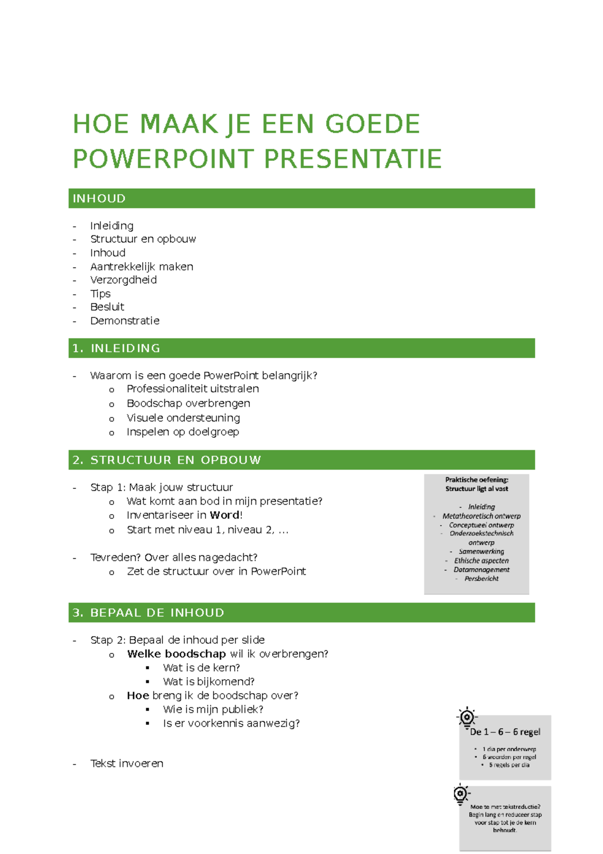 Hoe Maak Je Een Goede PowerPoint Presentatie: Tips & Structuur - Studocu