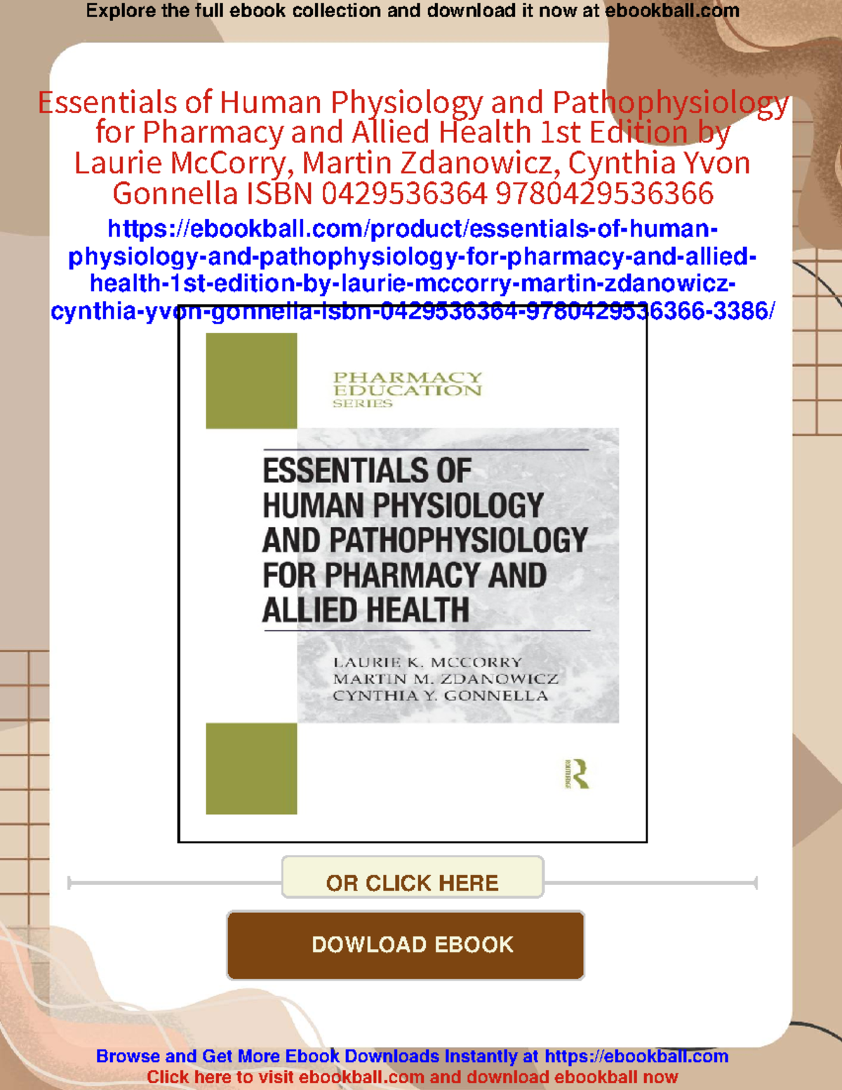Essentials of Human Physiology and Pathophysiology (PHAR 9929) - 1st ...