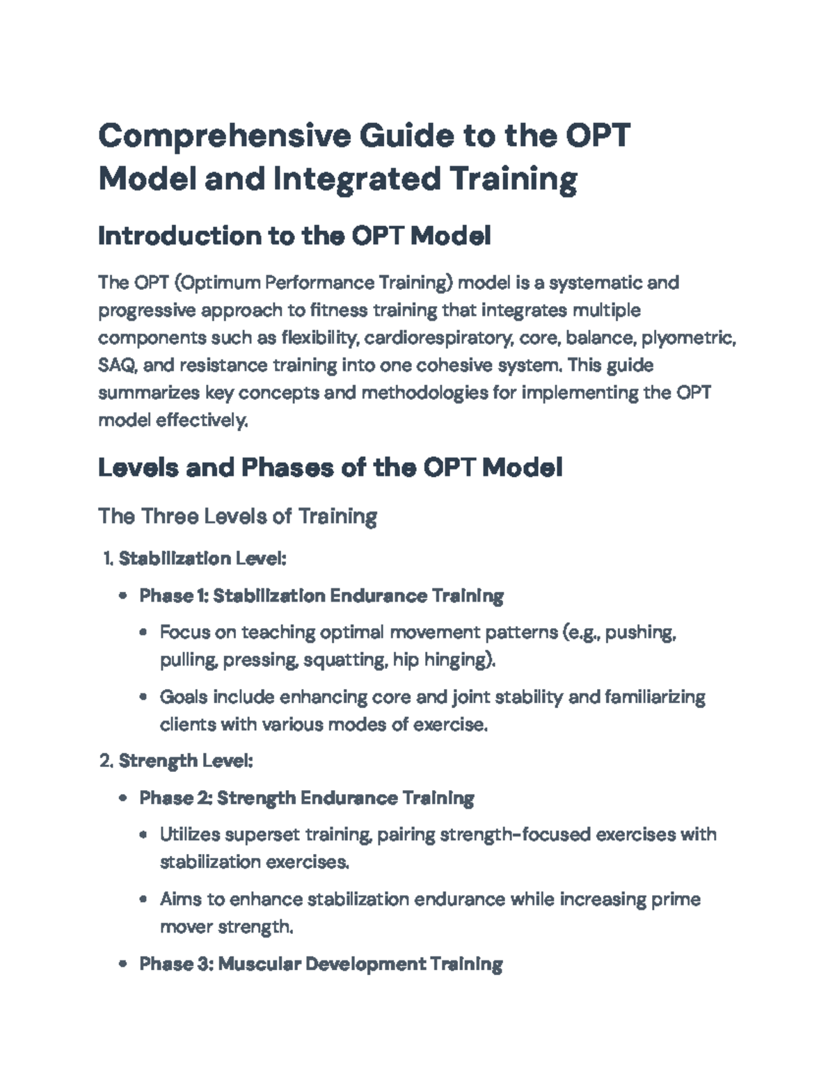 Comprehensive Guide to the OPT Model: Integrated Training Framework ...