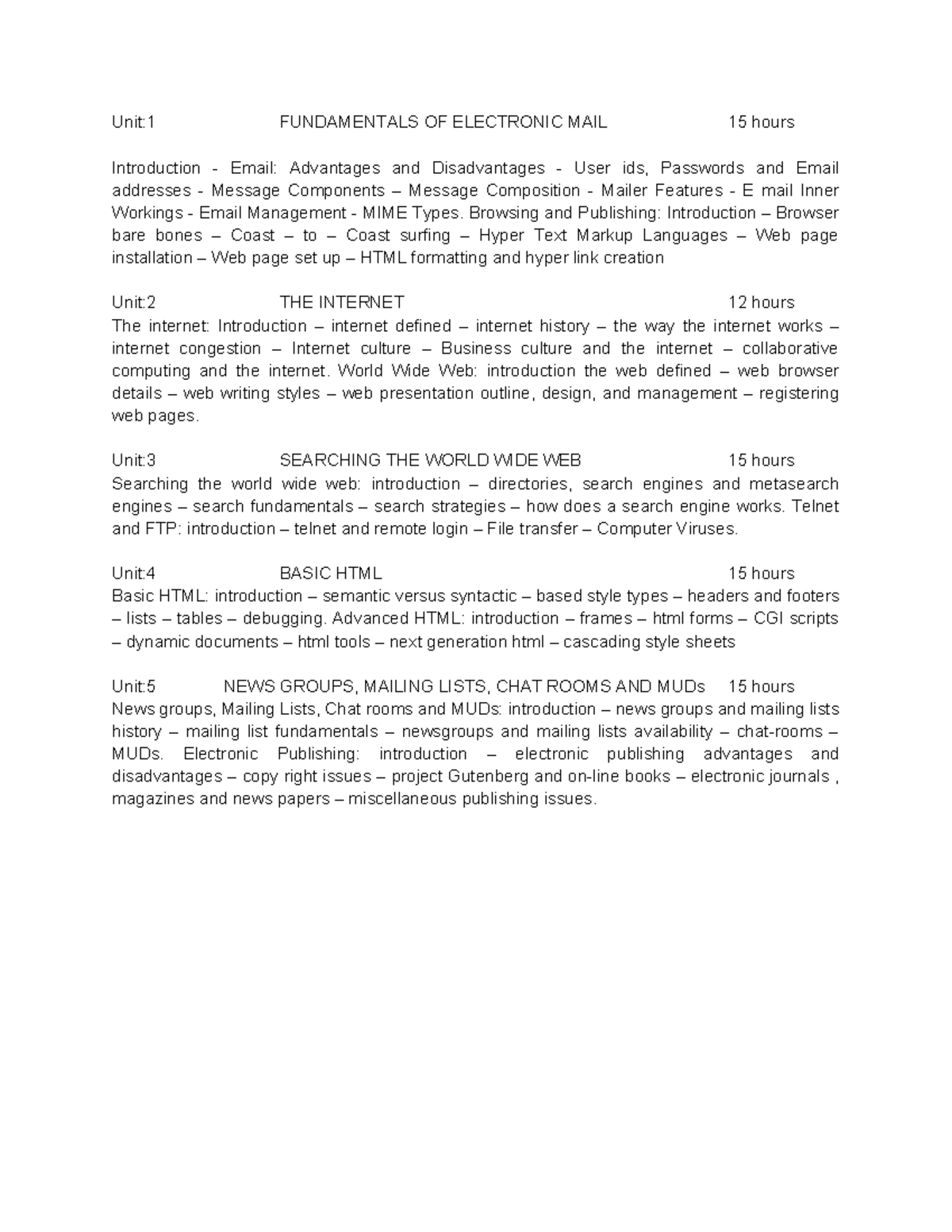 Unit 1-5: Introduction to Web Design & Applications Overview - Studocu