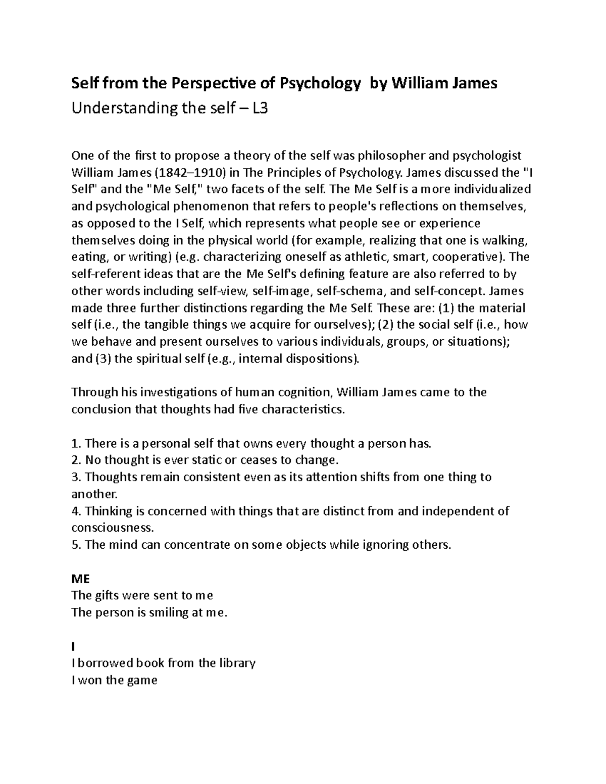 Understanding the self - 3 - Self from the Perspective of Psychology by ...