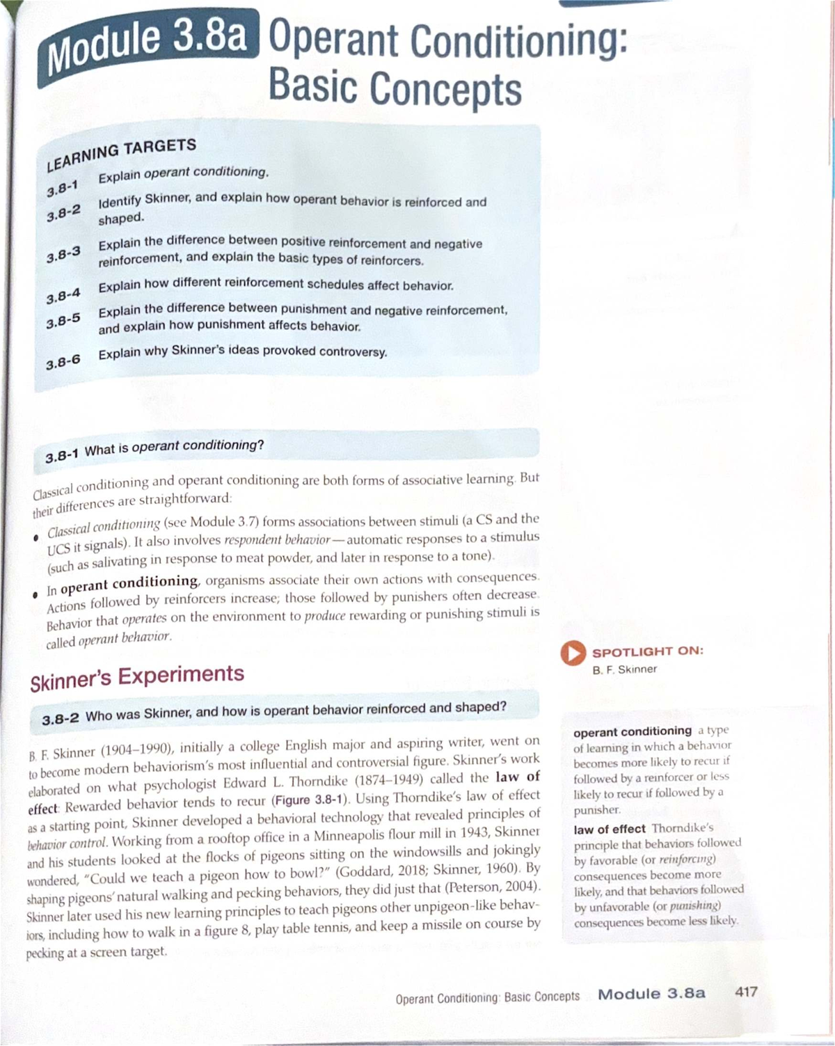 AP Psych 6: Operant Conditioning - Key Concepts and Applications - Studocu
