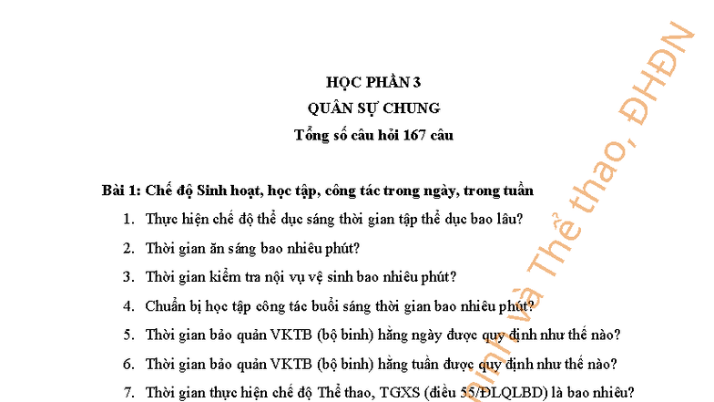 De cuong HP3- Gdqpan - Đề giữa HK 1(de3 + 4) - HỌC PHẦN 3 QUÂN SỰ CHUNG ...