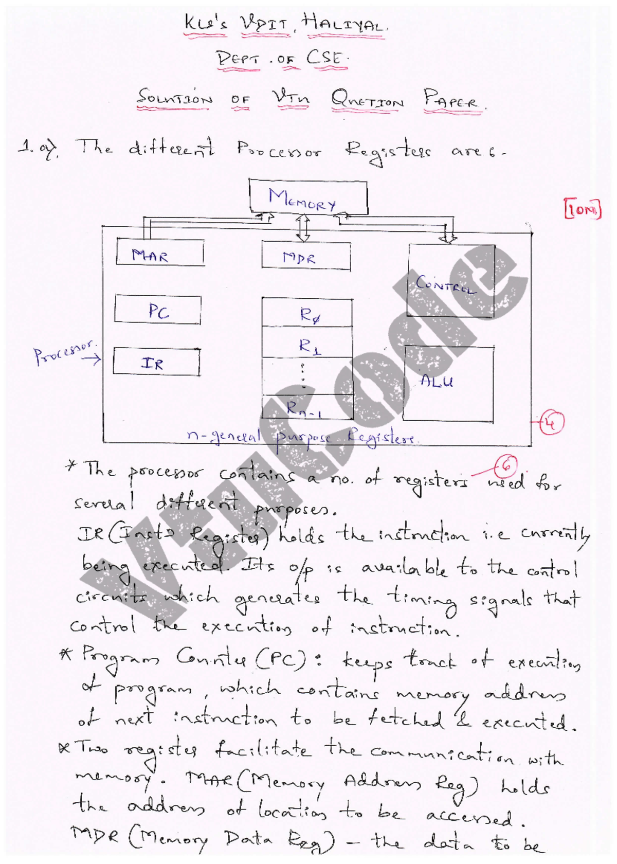 @vtucode - KL - VDIT, HALIYAL DEPT OF CSE SOLUTION OF VTn QUETION PAPER 1. The different ...