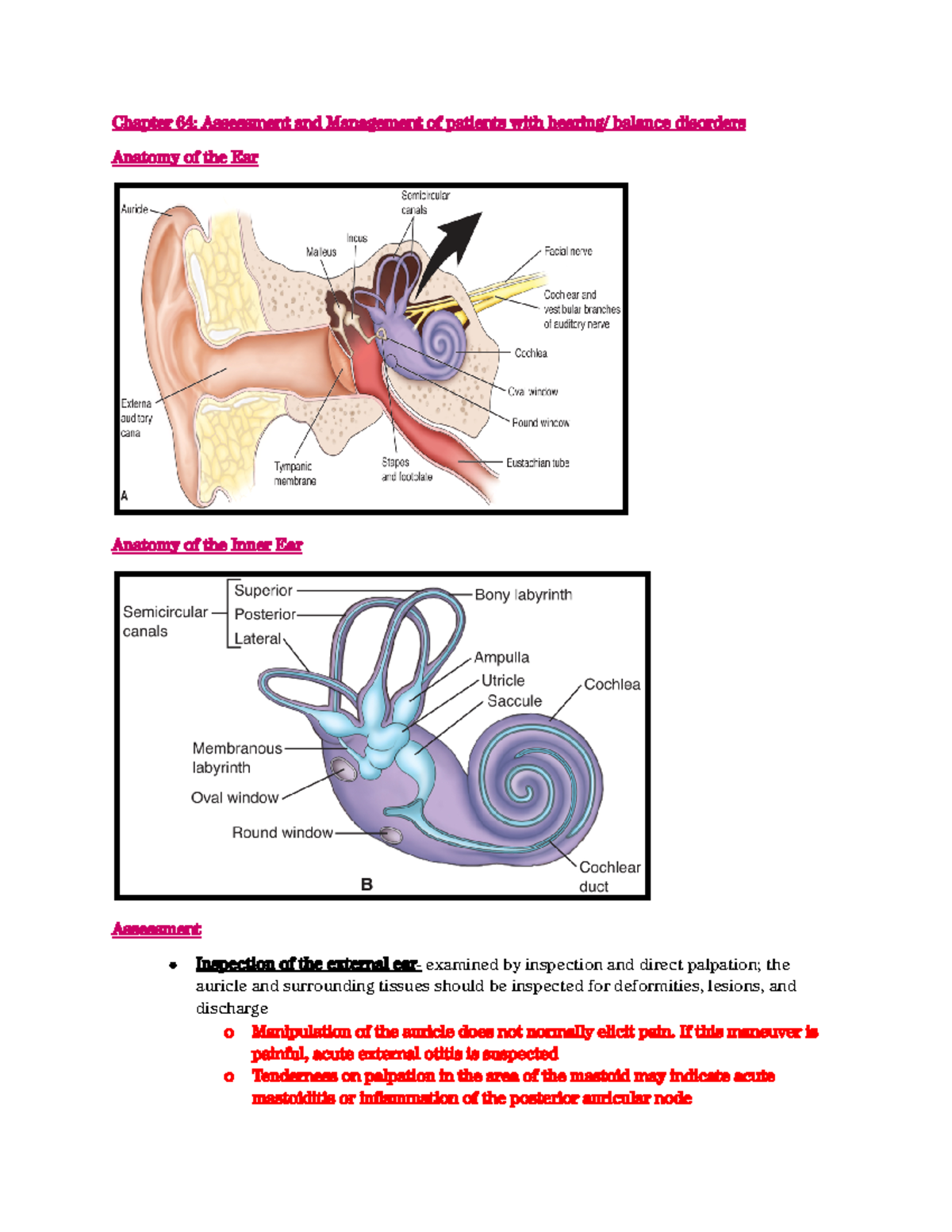 Chapter 64 Assessment of pts with hearing disorders - Chapter 64 ...