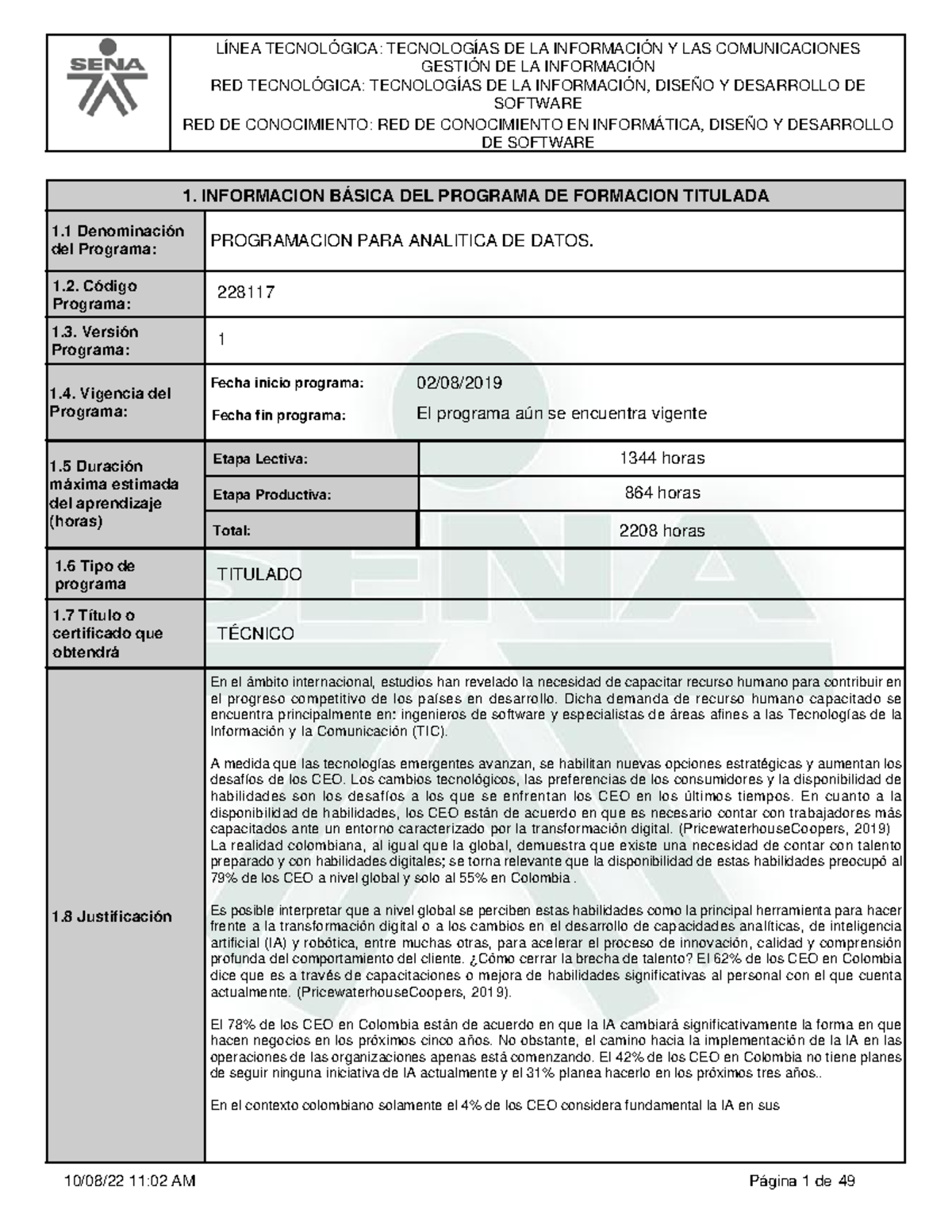 Programación para Analítica de Datos - Información y Perfil de Egreso ...