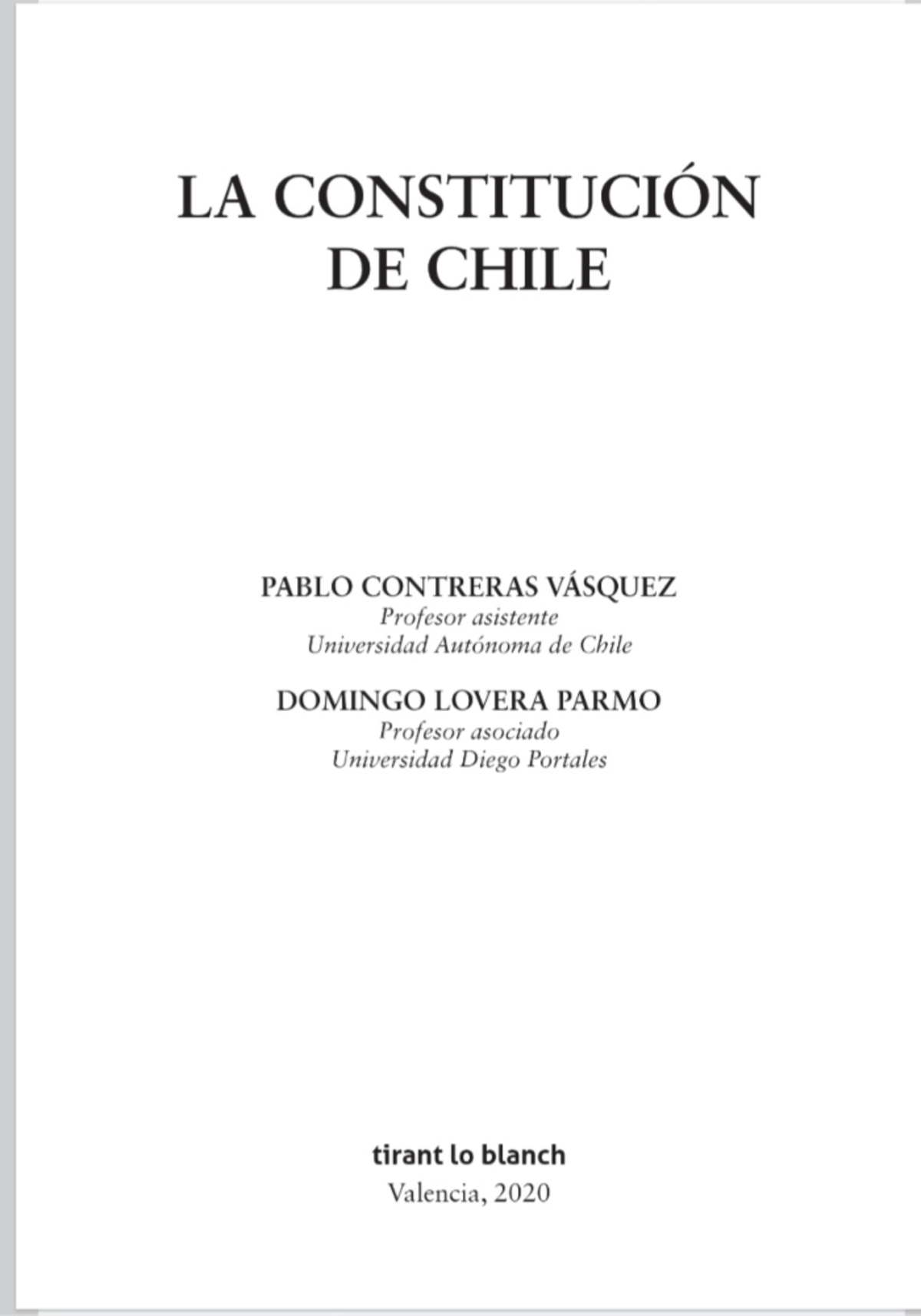 Capítulo 1: La Constitución de Chile - Análisis y Contexto (LA ...