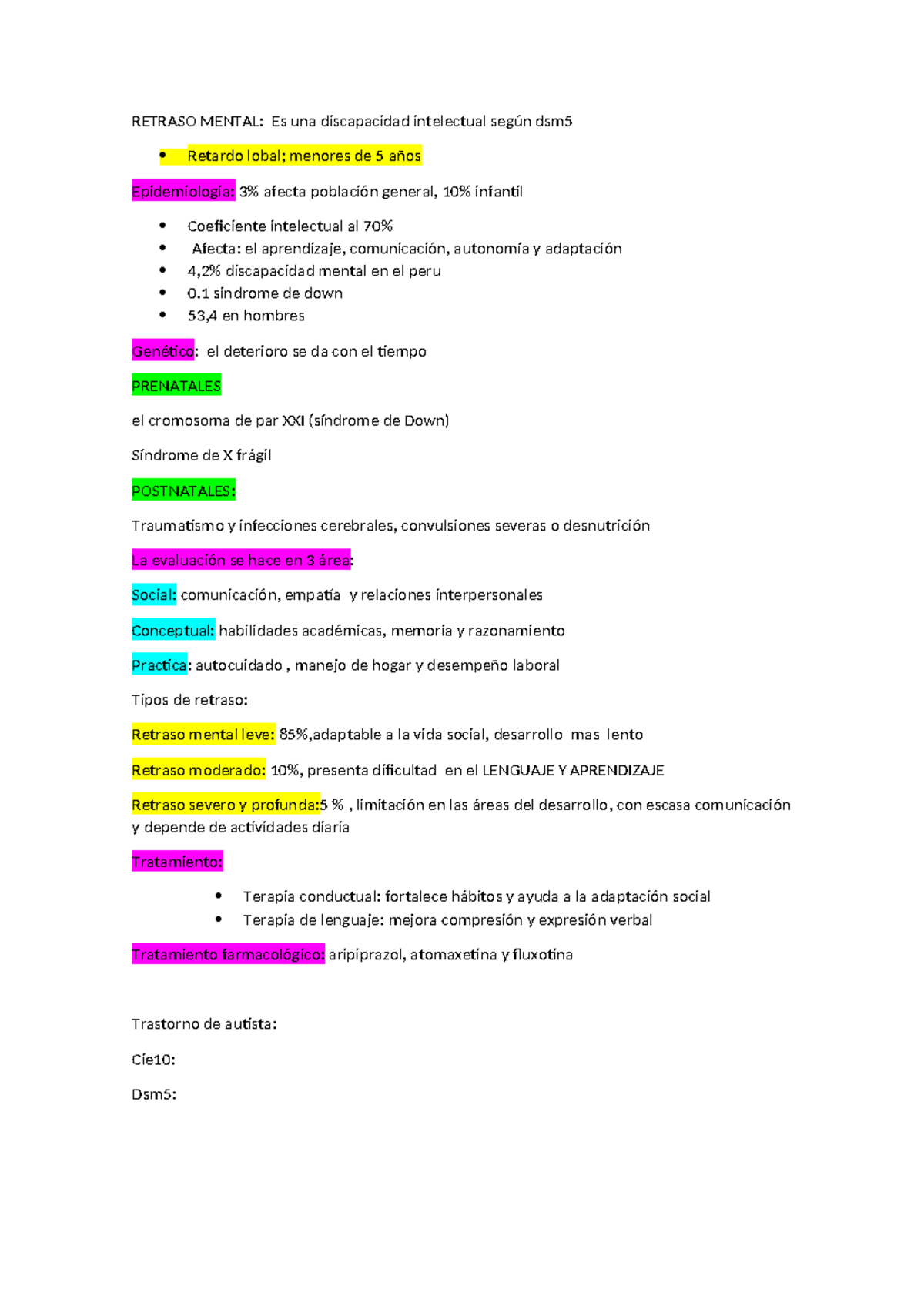 Retraso Mental: Discapacidad Intelectual y Tratamientos según DSM-5 ...