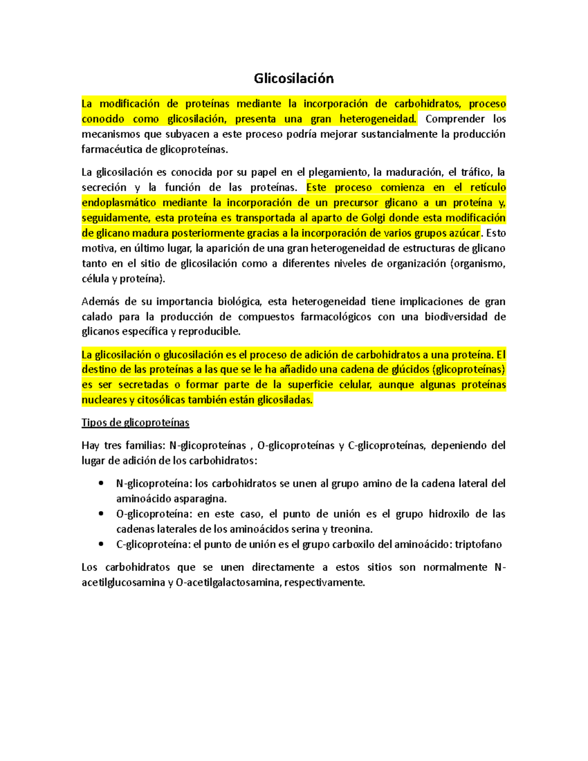 Mecanismos de Glicosilación en Glicoproteínas: Un Estudio Detallado ...