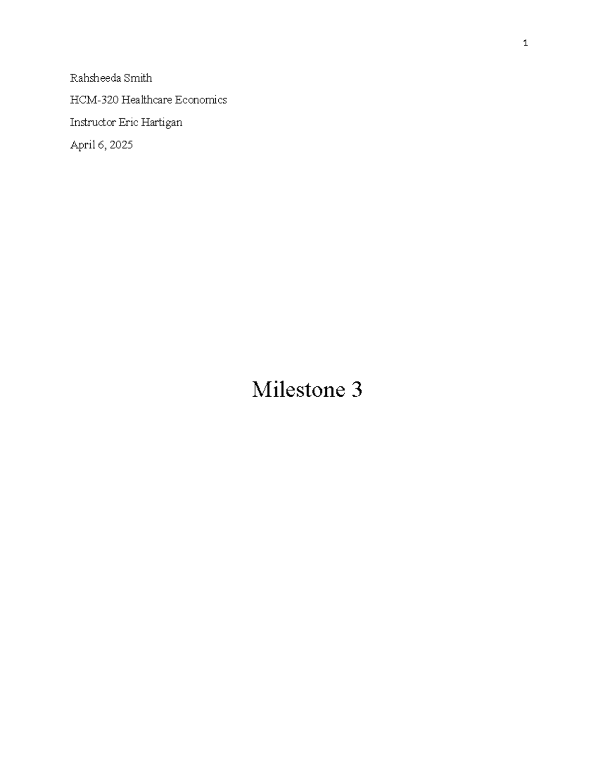 HCM-320 Module 5 Milestone 3: Addressing Social Determinants in ...