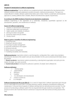 Software Engineering (BCA 4TH Semester) - Studocu