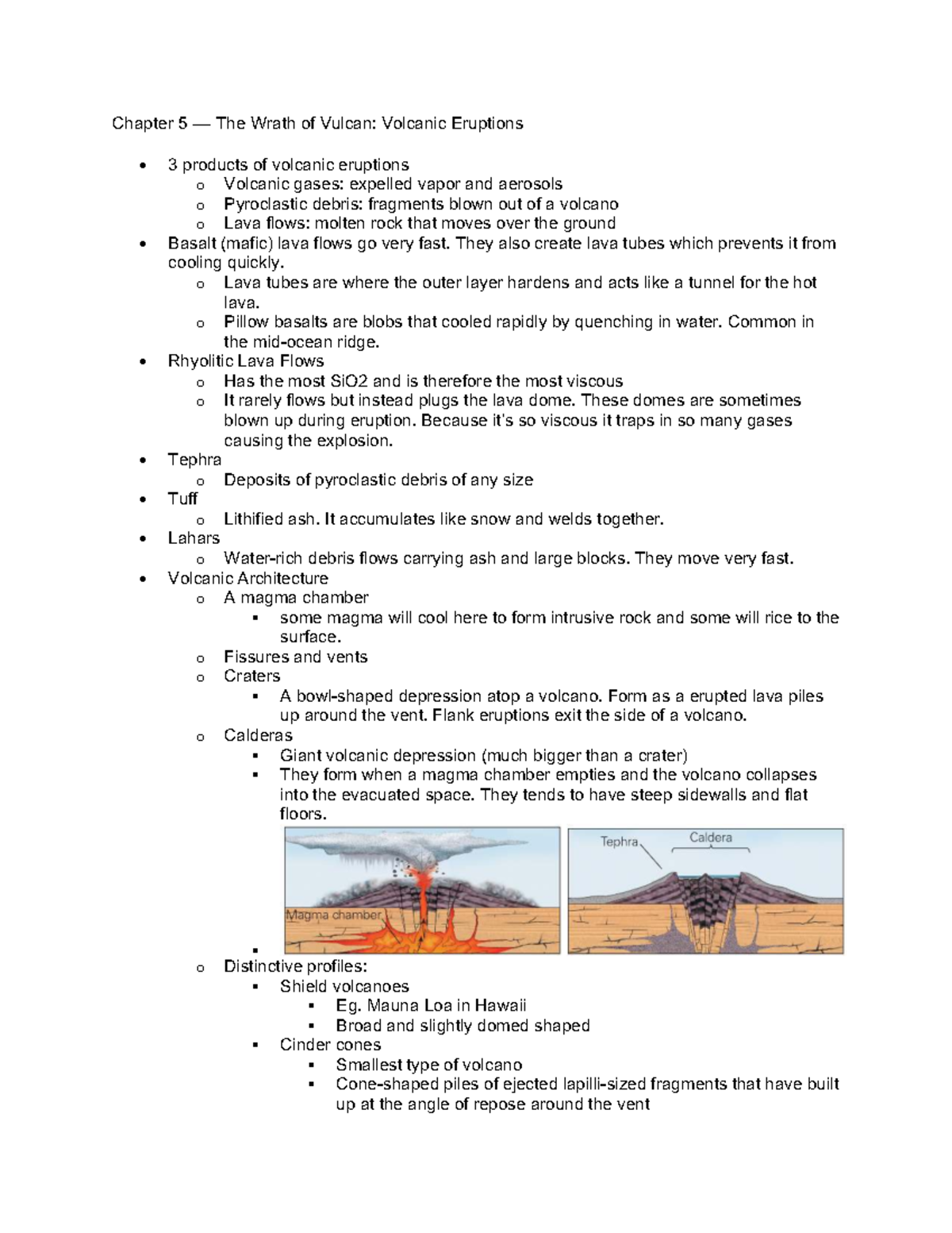 EPSC201 - Chapter 5: The Wrath of Vulcan and Volcanic Eruptions - Studocu