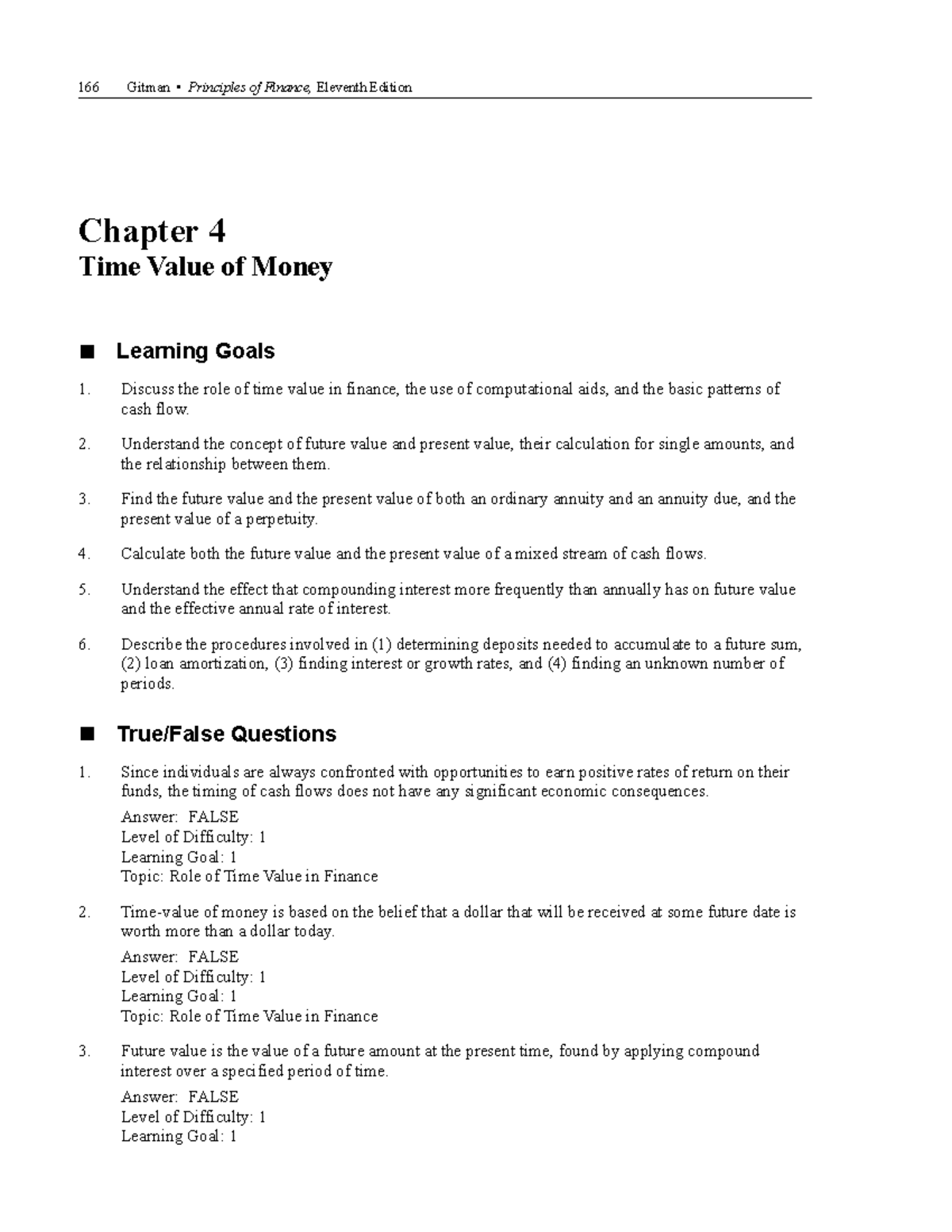 Chapter 4: Time Value of Money - Key Concepts and Exercises (FIN 101 ...