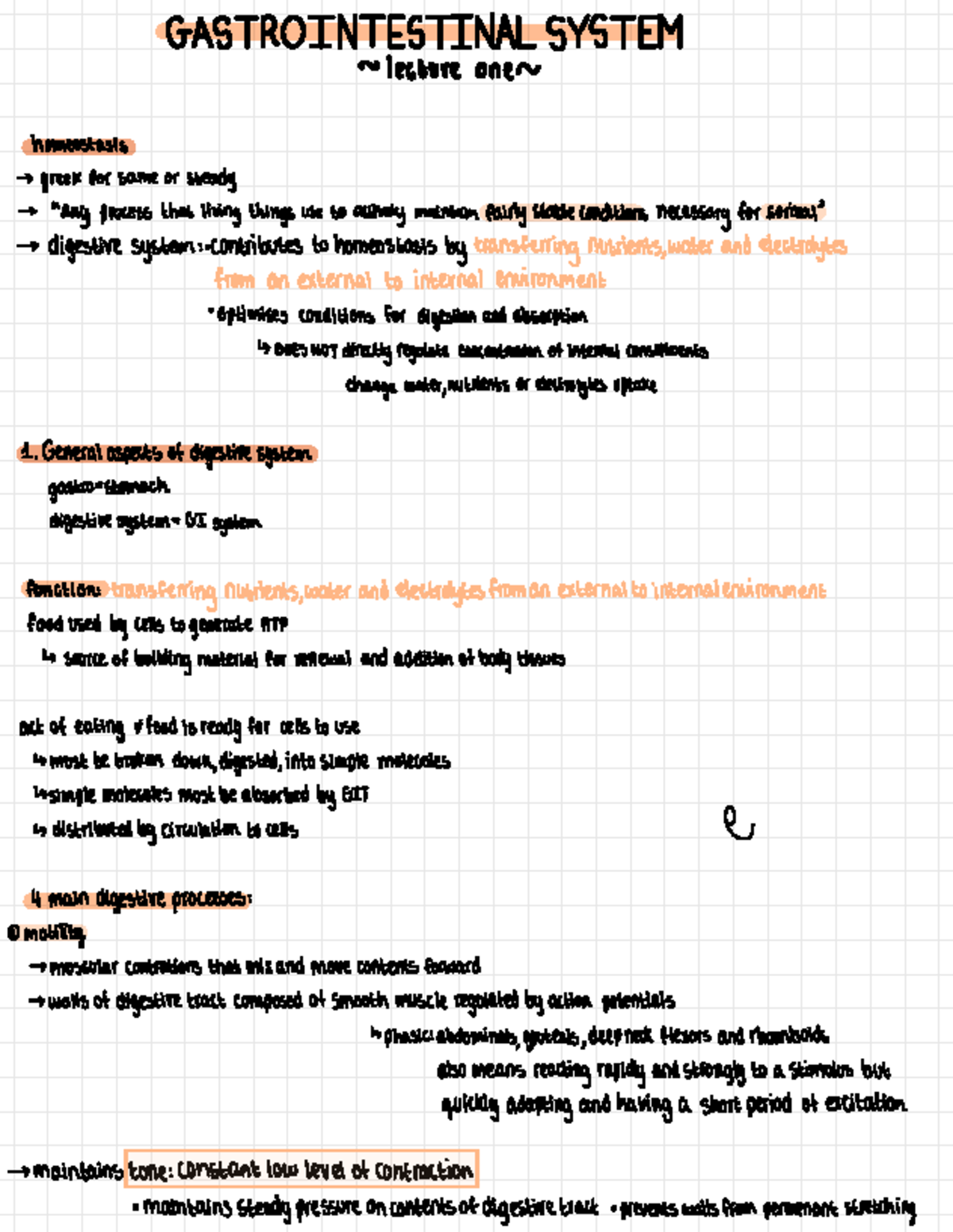 GS2 55 S Lecture 1: Homeostasis and Digestive System Overview - Studocu