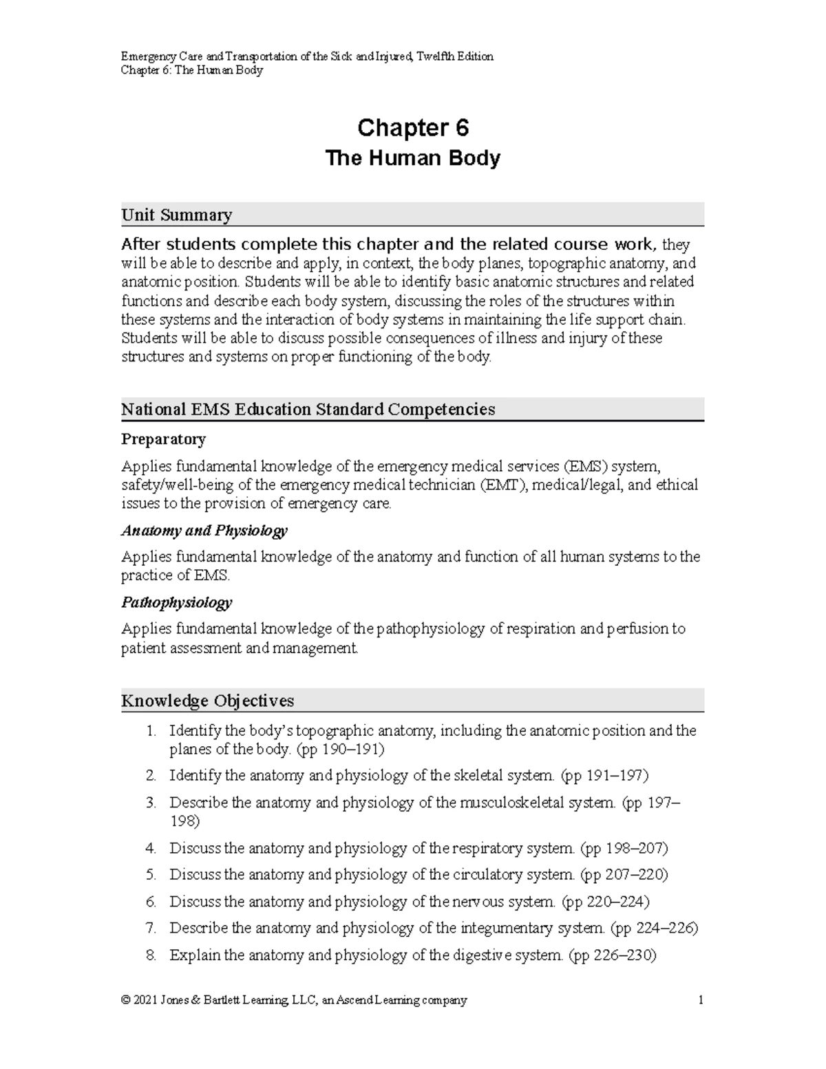 Ch 2 LECTURE NOTES EMT - Chapter 2: Workforce Safety and Wellness ...