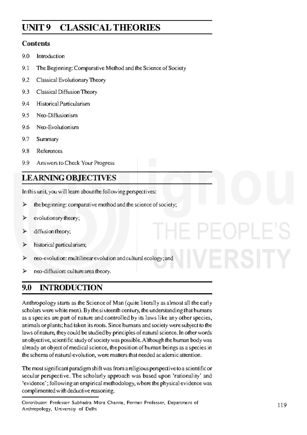 Unit 9: Classical Theories in Anthropology - Key Perspectives and ...