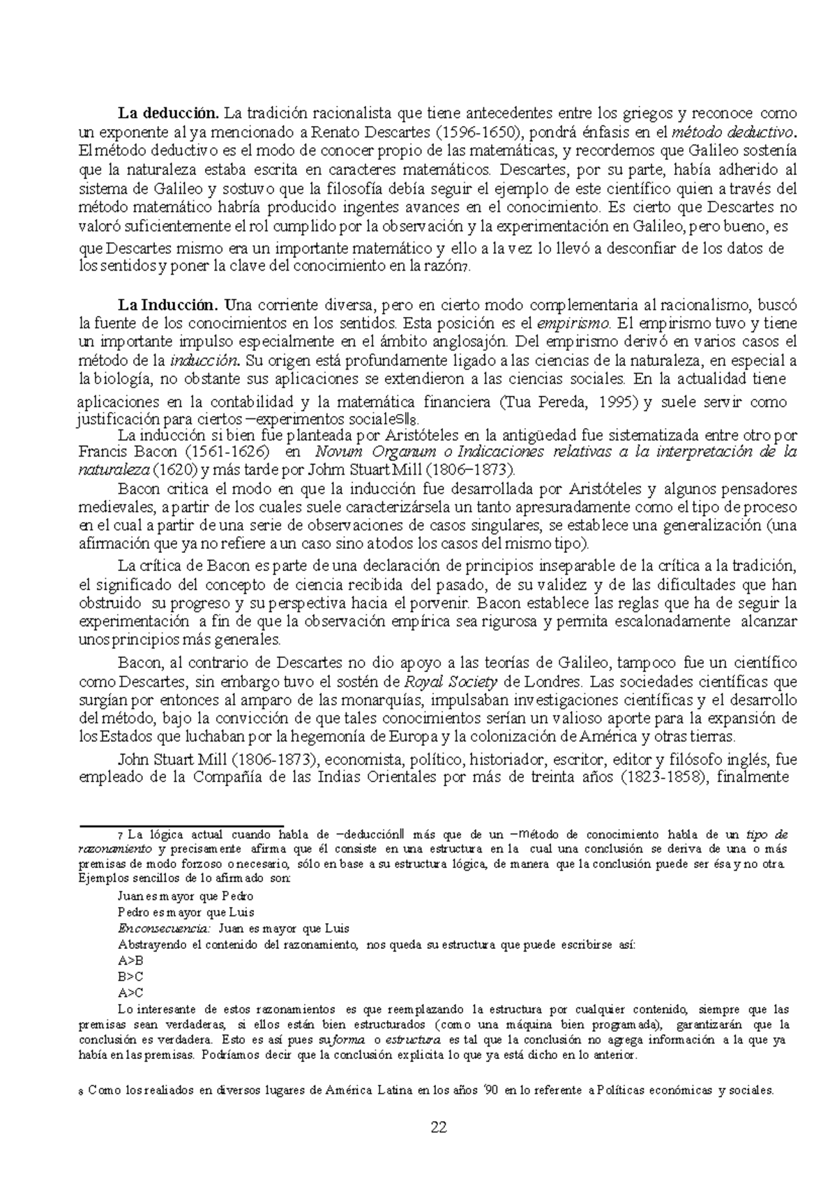 La Deducción y la Inducción: Métodos Racionalistas y Empiristas - Studocu