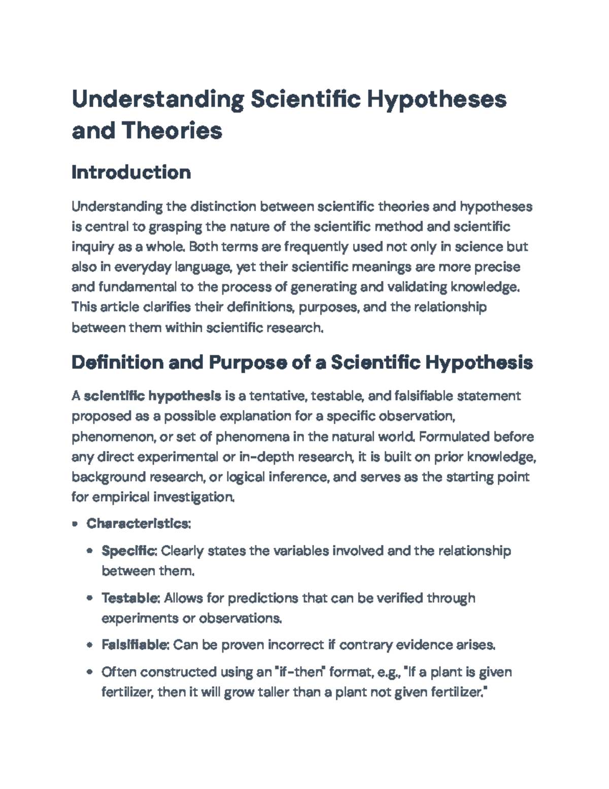 Understanding Scientific Hypotheses and Theories: Key Differences ...
