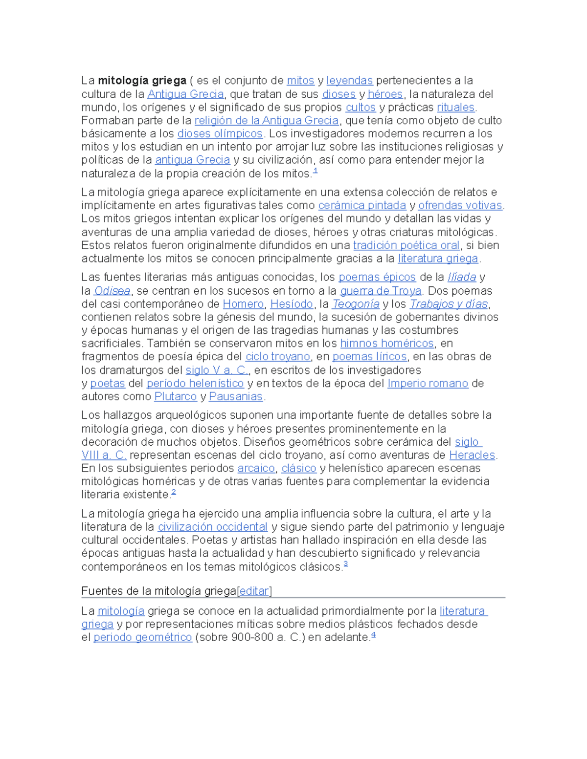 Mitos Griegos - dfdfg - La mitología griega ( es el conjunto de mitos y ...