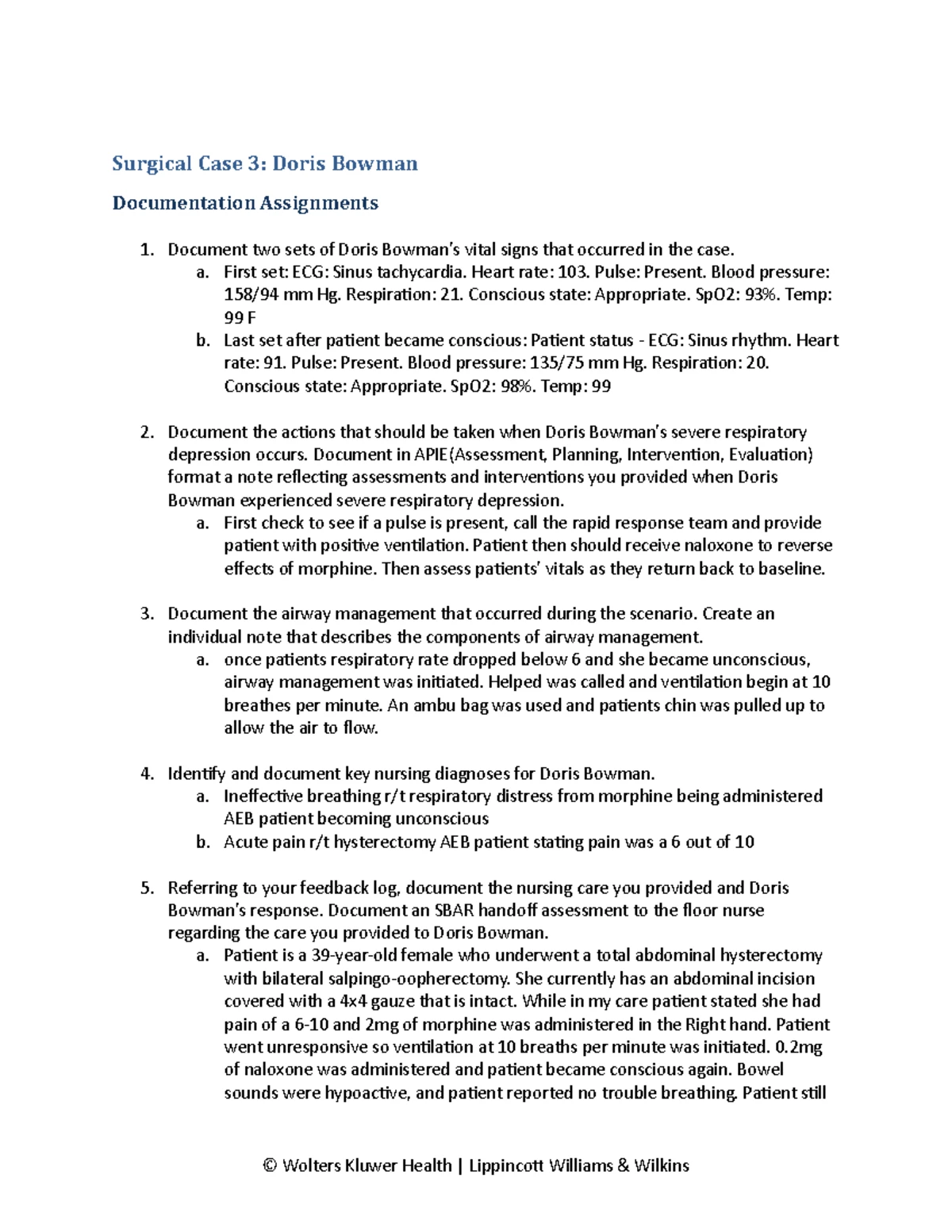 Doris Bowman VSim - Documentation & Guided Reflection Questions - VSim - Doris Bowman - Studocu