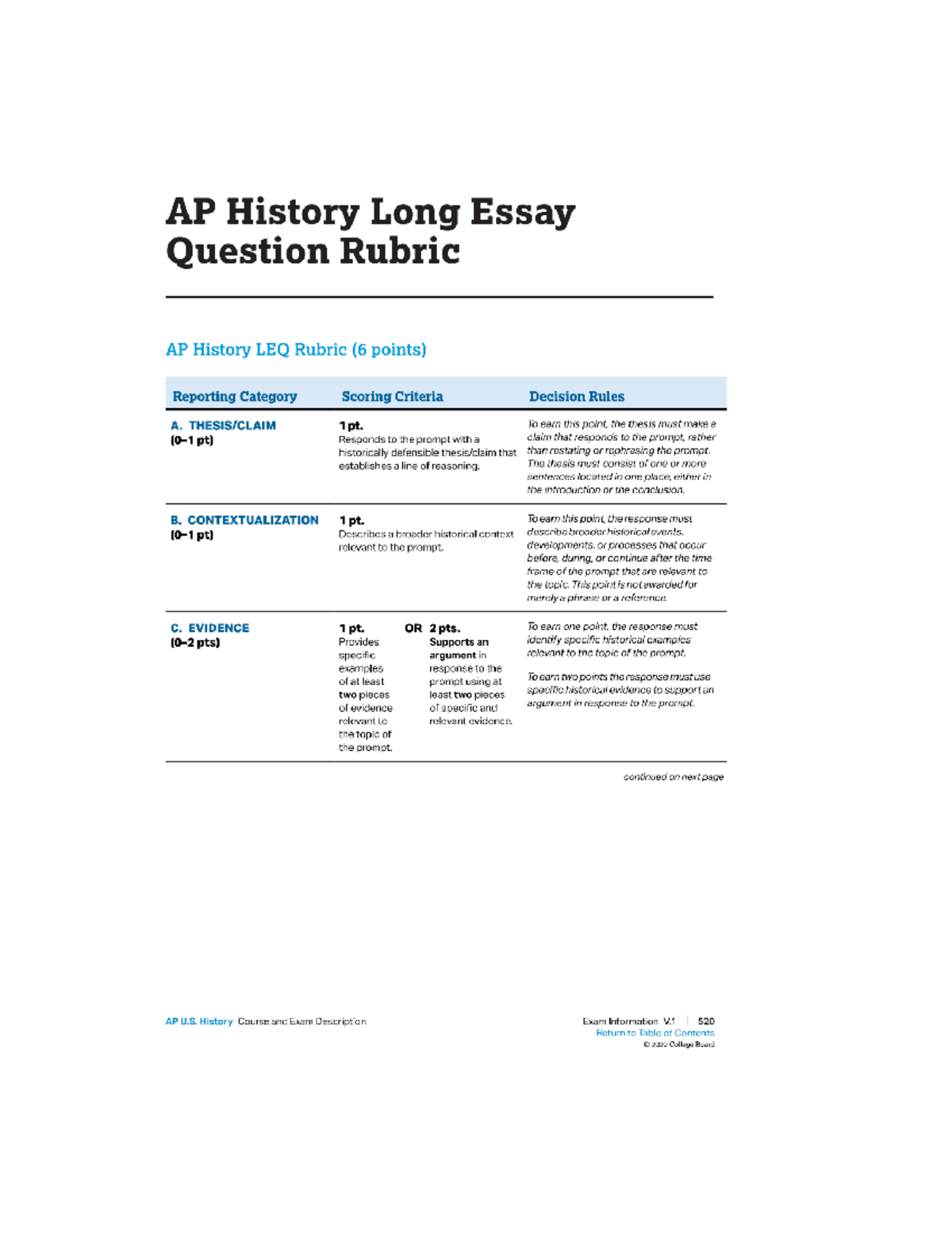 LEQ Grading Rubric and Guidelines for Assessment - Studocu