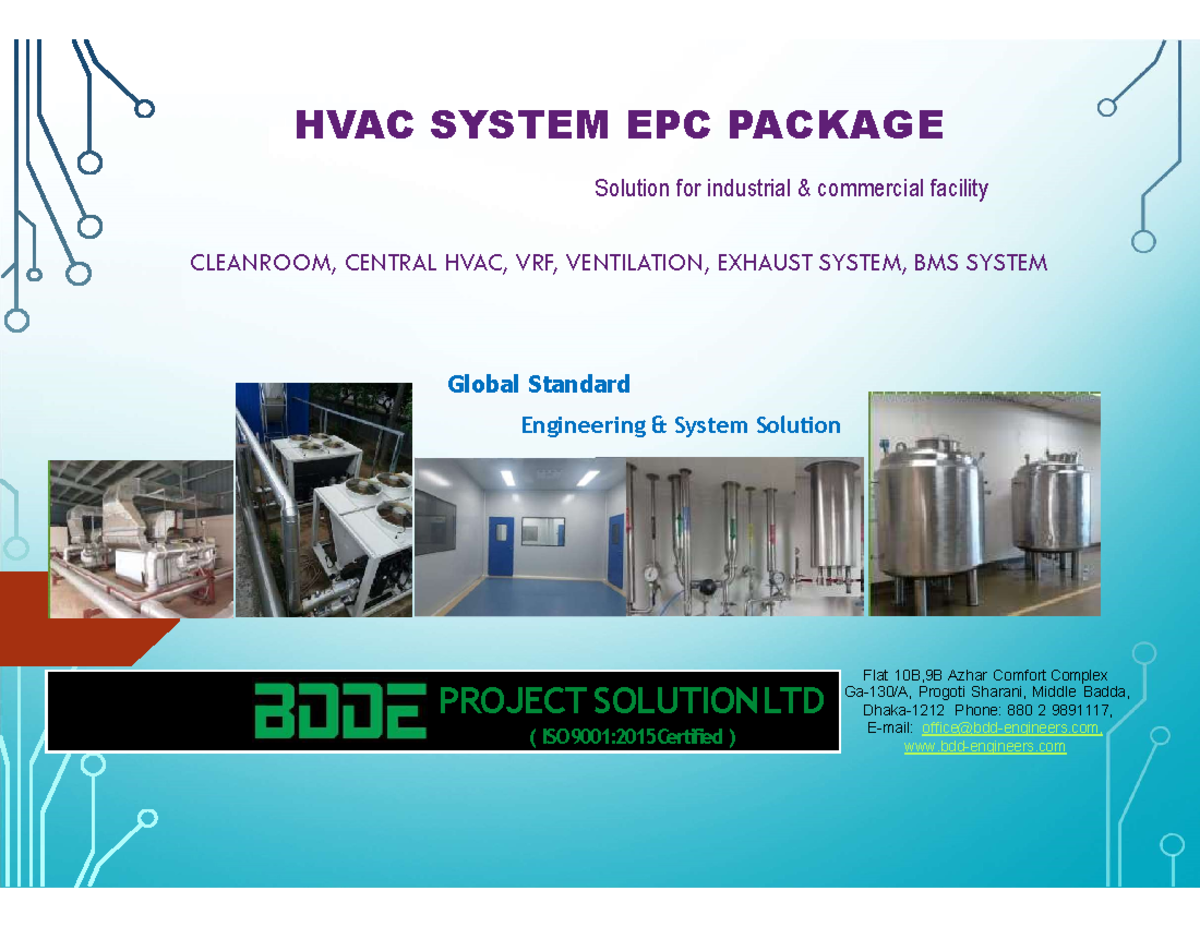 HVAC System EPC Package Overview - BDDE Professional Services - Studocu