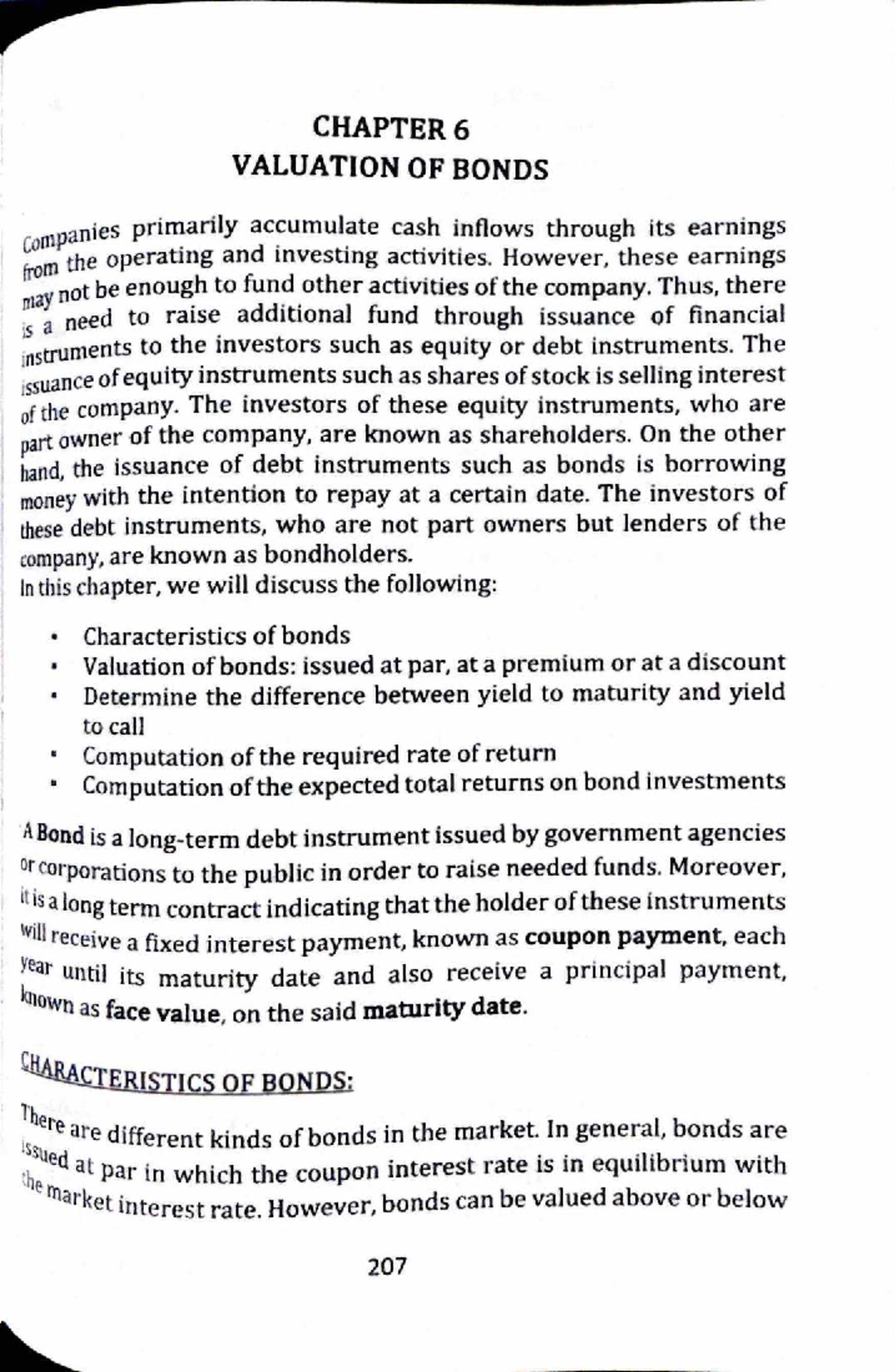 CHAPTER 6: VALUATION OF BONDS (FIN 101) - Studocu