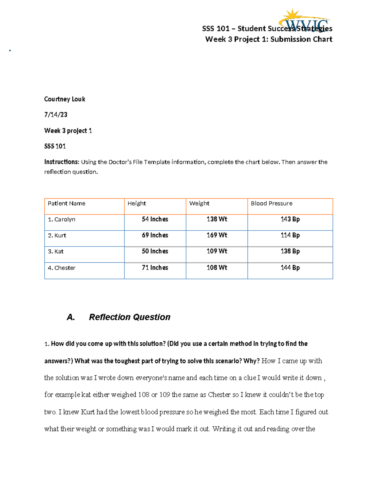 SSS+101+W3+Project+1+Submission+Chart - SSS 101 – Student Success ...