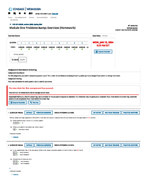 Projectile Motion - Lab - PHY 101L Module Three Lab Report Projectile Motion Name: Josiah Starr ...