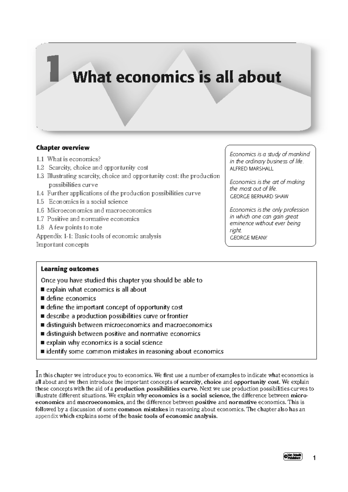 Chapter 1: Introduction to Economics - Concepts & Key Principles - Studocu