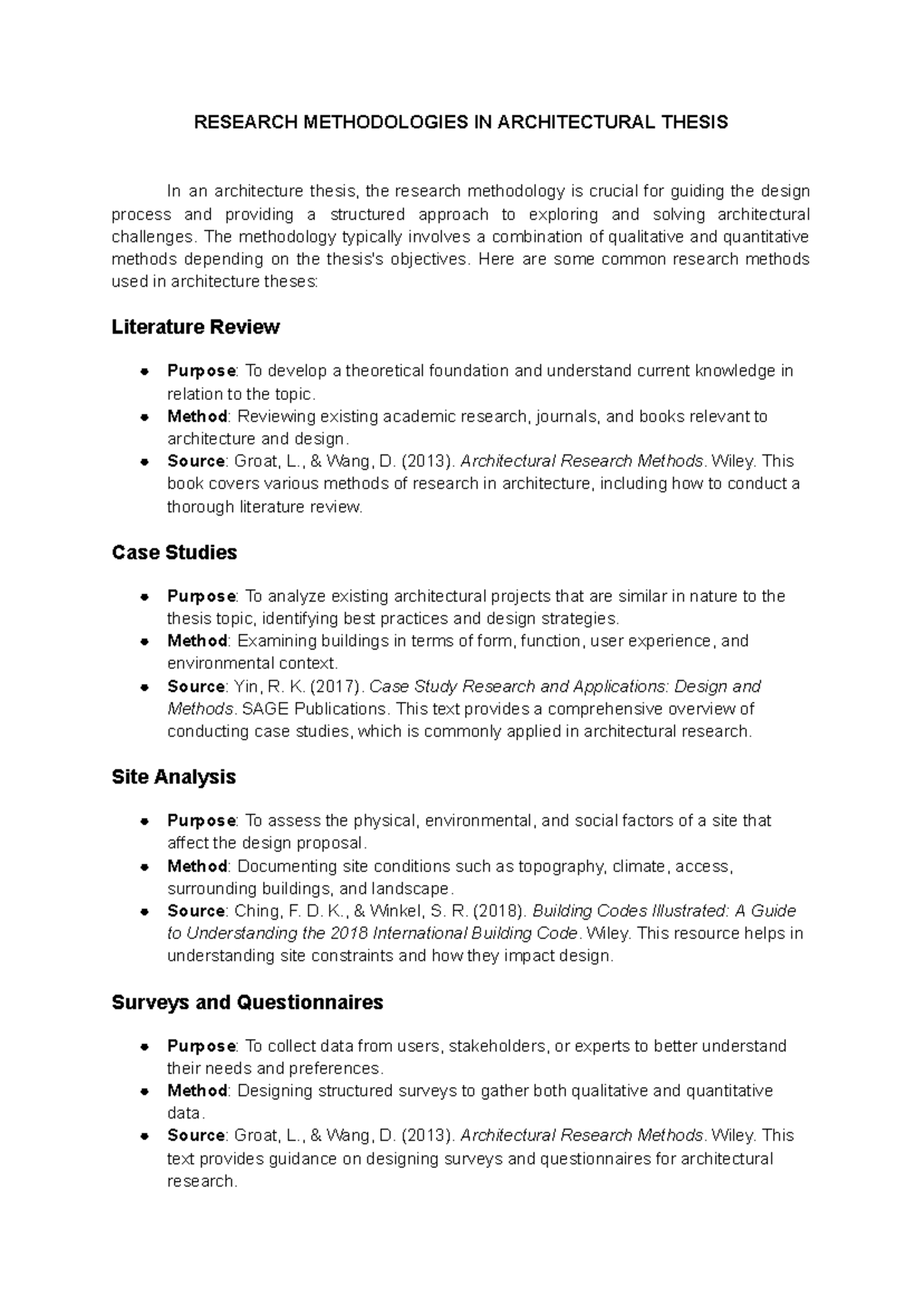 Research Methodologies for Architectural Thesis: A Comprehensive Guide ...