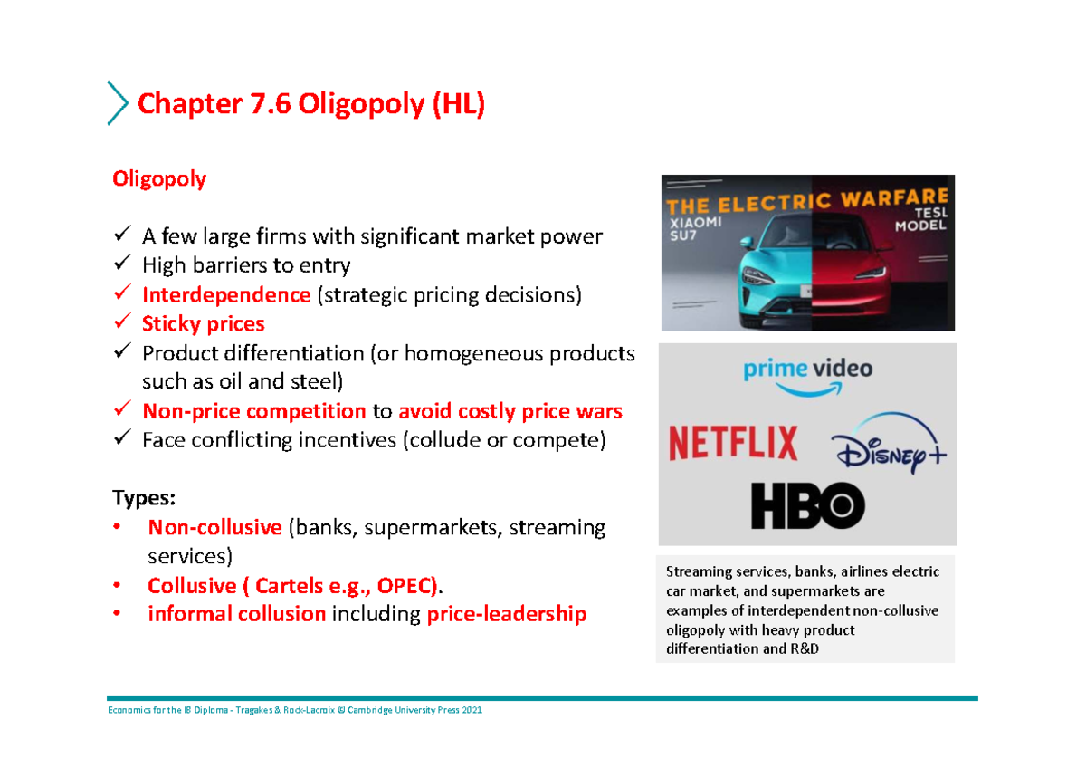 Chapter 7.6 Oligopoly (HL) - Comprehensive Lecture Notes - Studocu