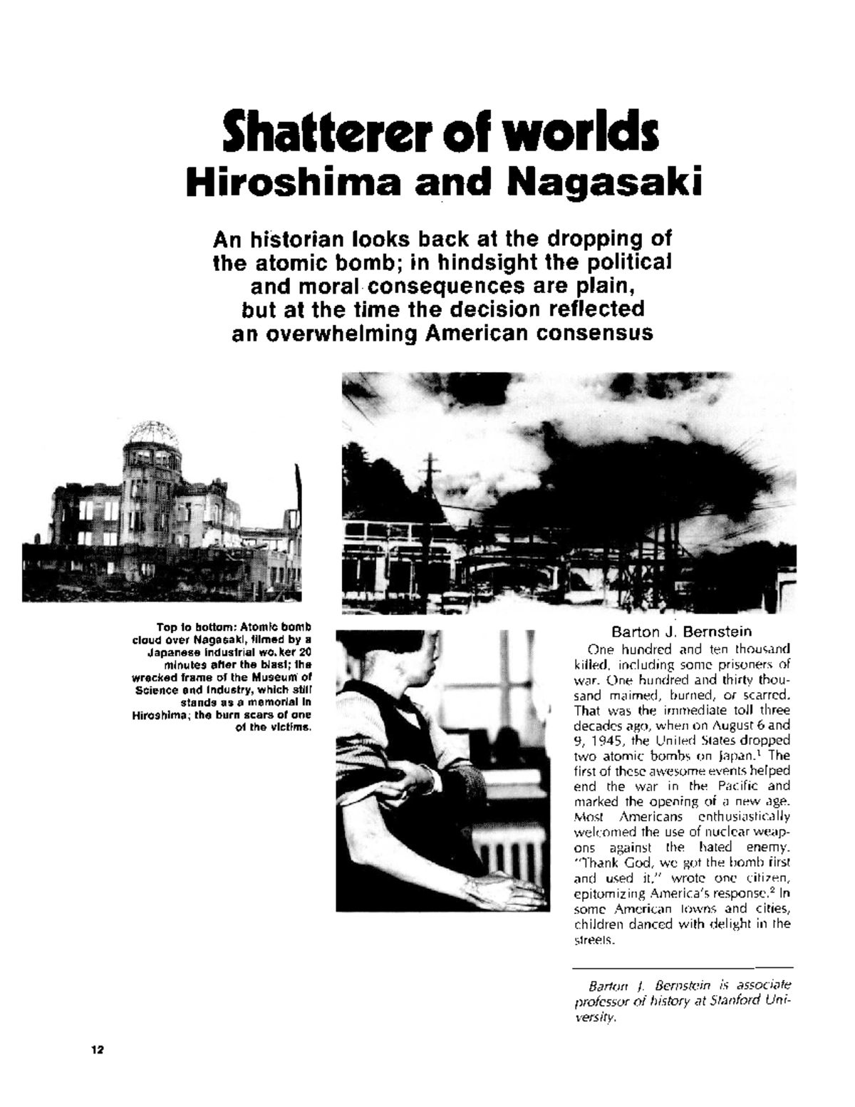 The Decision to Use the Atomic Bomb: Analyzing Truman's Choices in WWII ...