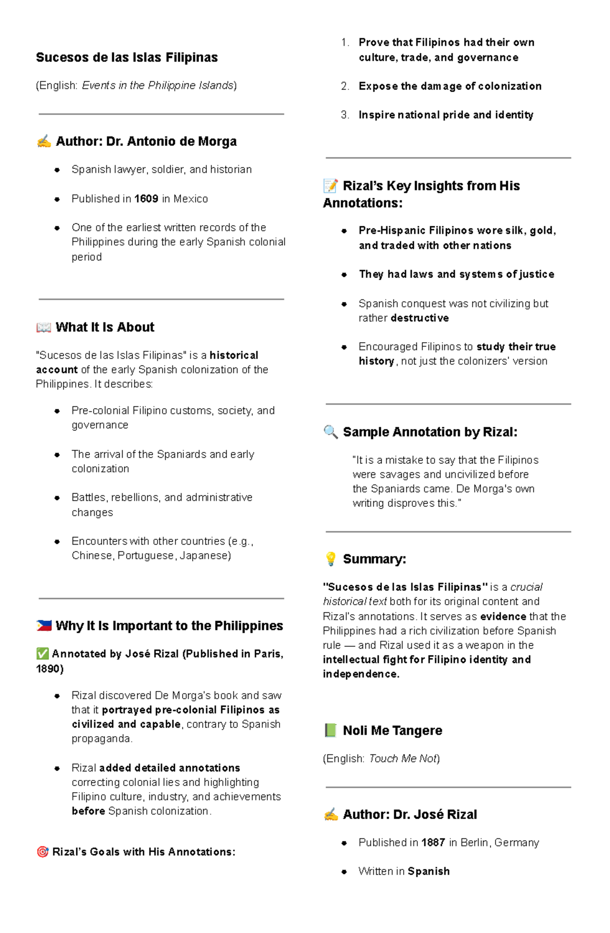 Filipino Culture and Identity: Insights from Rizal's Works (HIST 101 ...
