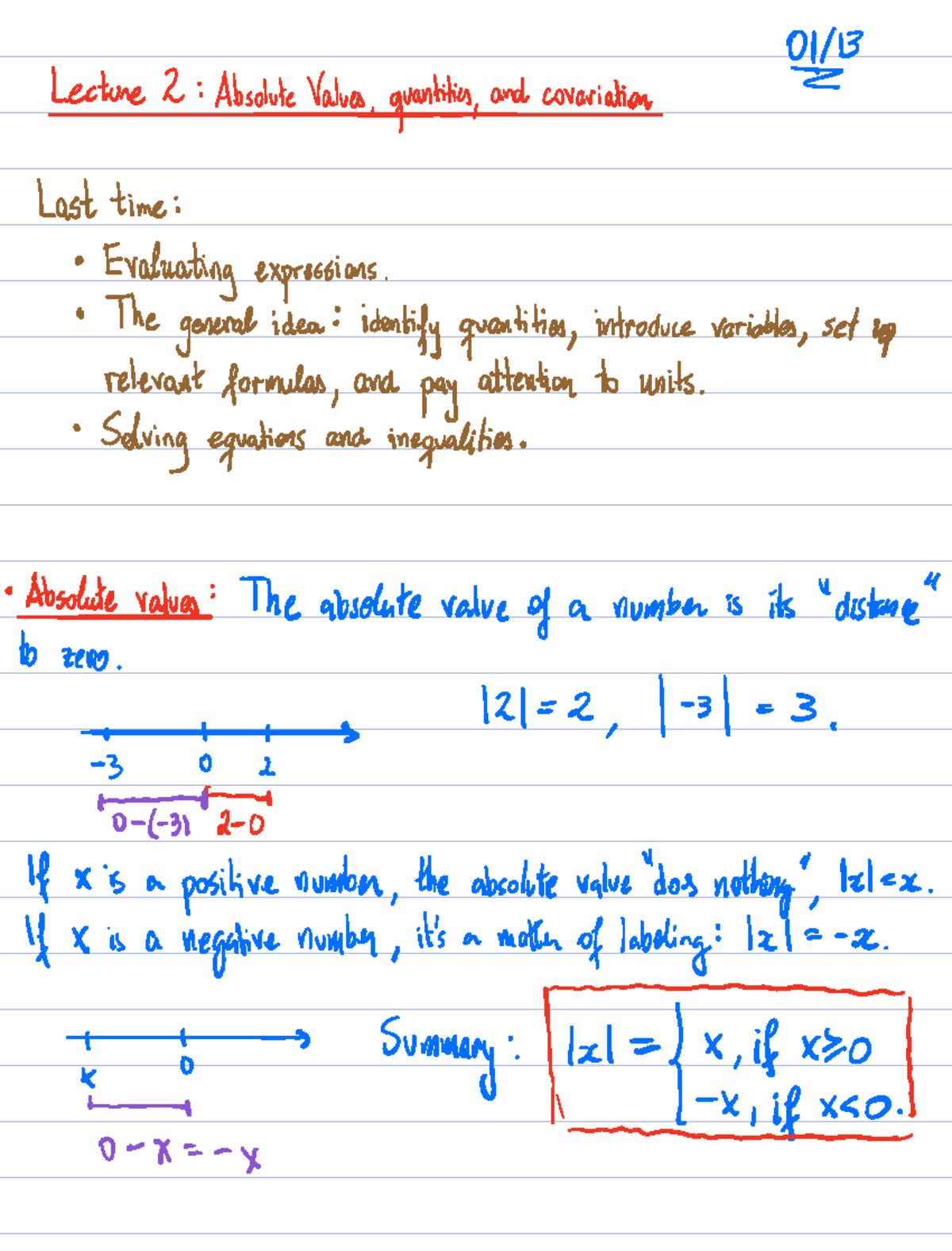 Lecture on Absolute Values and Quantities - Studocu