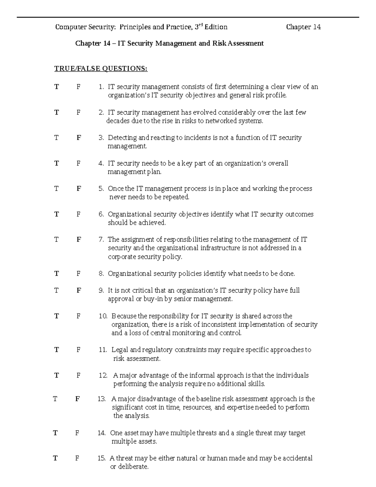 Computer Security Principles And Practice 3rd Ed Ch 14 It Security