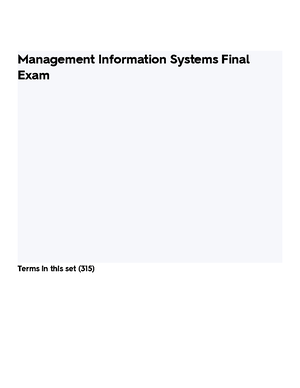 Management Information Systems Flashcards Quizlet - Management ...