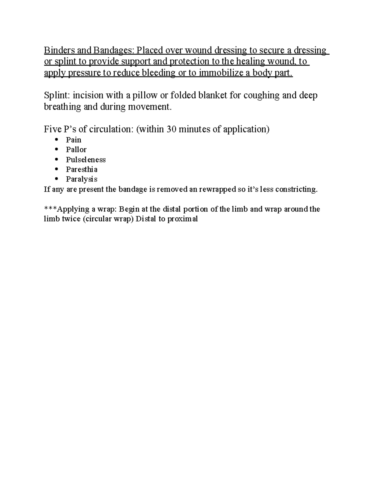 Binders and bandages - good information - Binders and Bandages: Placed ...