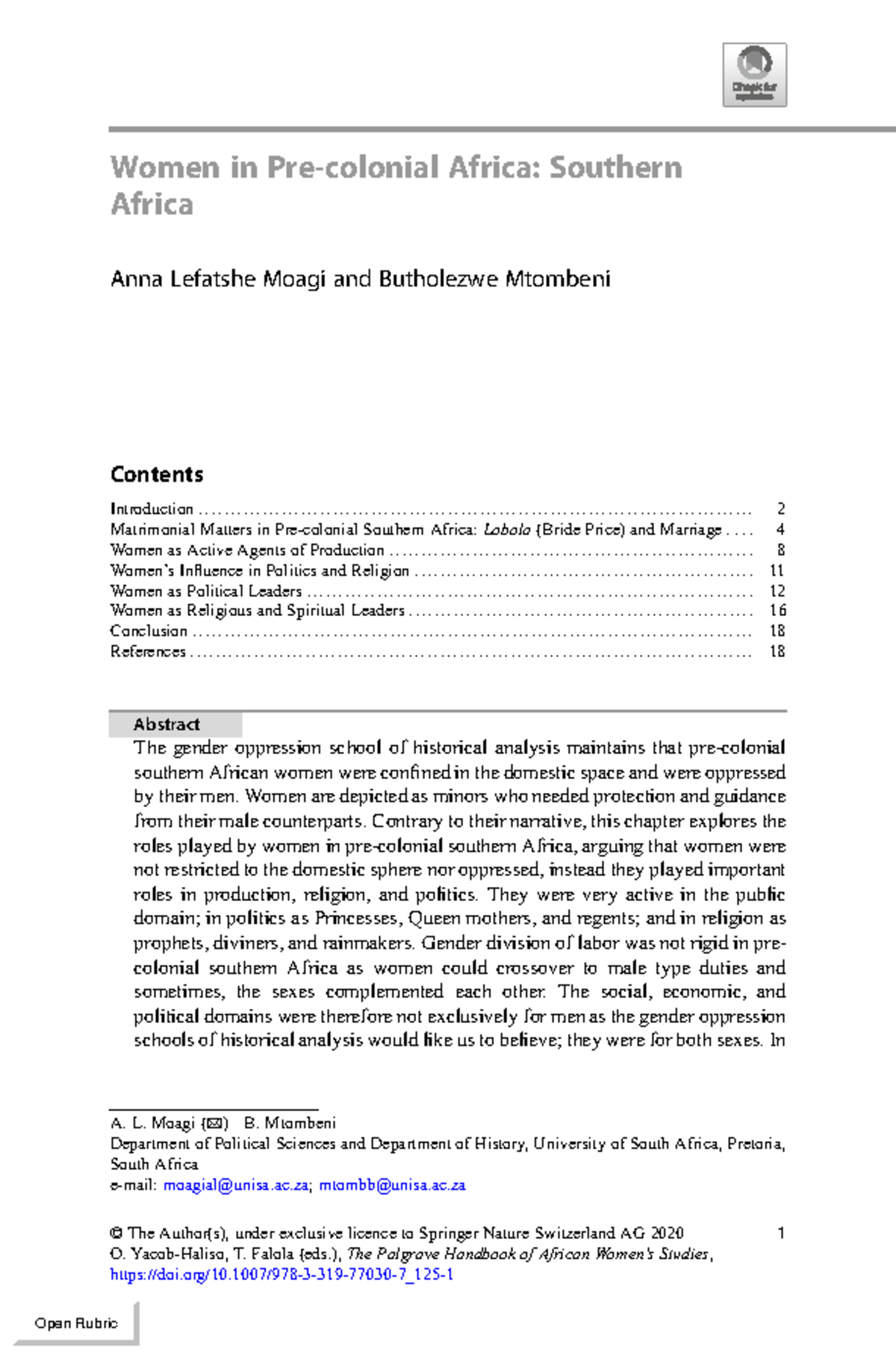 Women in Pre-colonial Southern Africa: Gender Roles & Influence ...