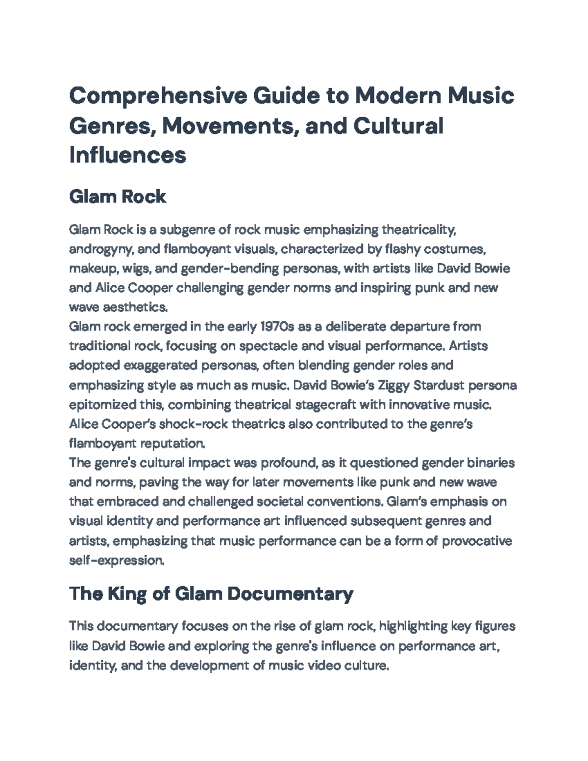 Comprehensive Guide to Modern Music Genres and Cultural Influences ...