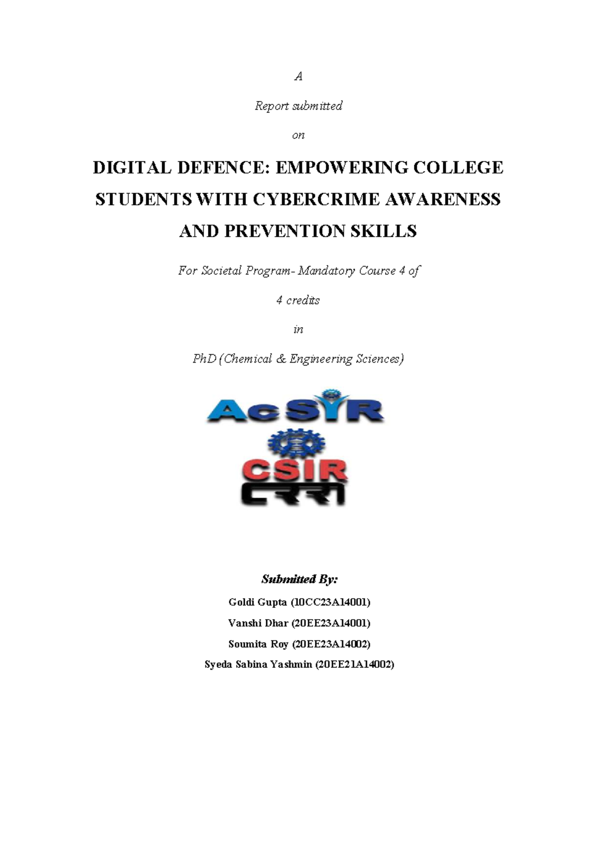 DIGITAL DEFENCE: Cybercrime Awareness for PhD Students (Mandatory ...