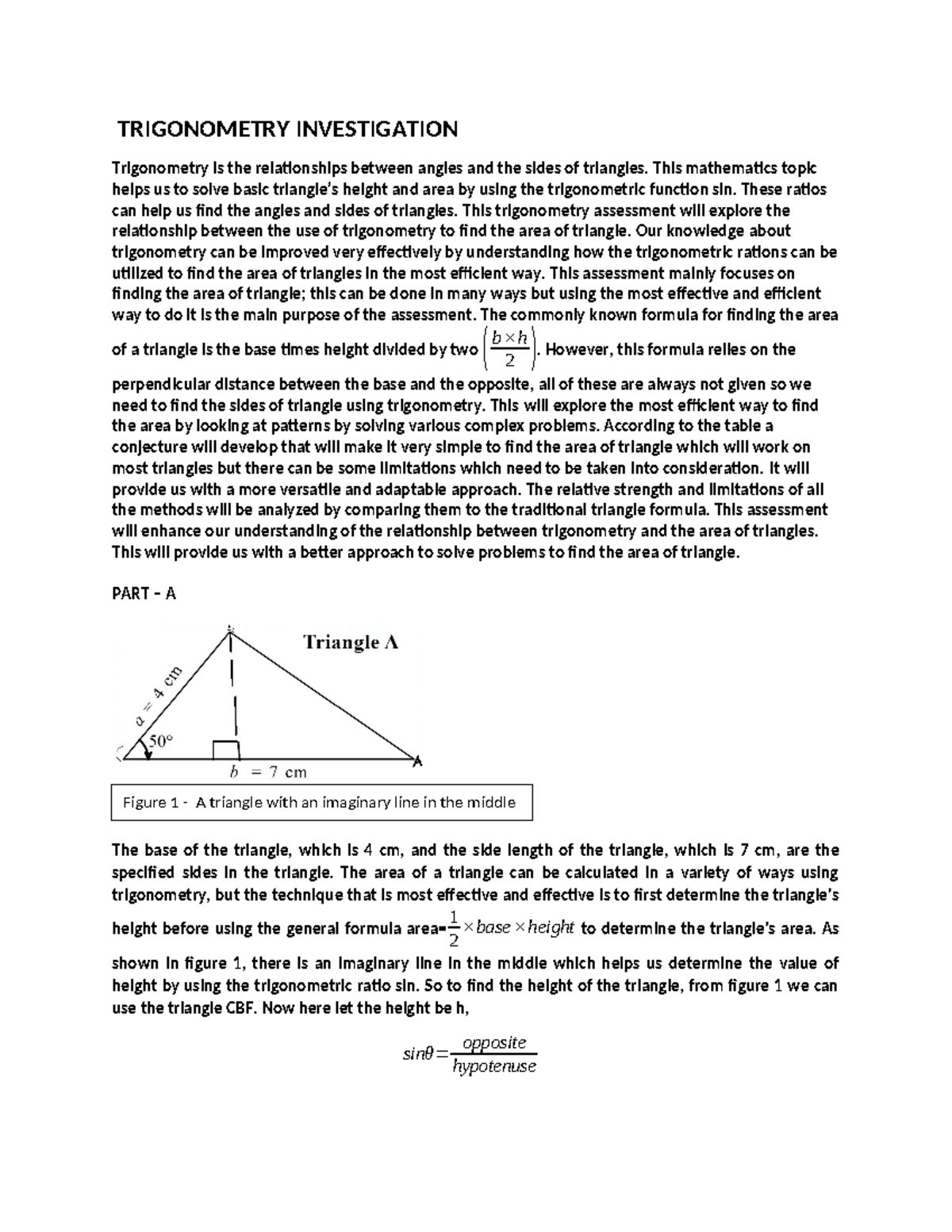 Trigonometry Investigation: Efficient Methods for Area Calculation ...