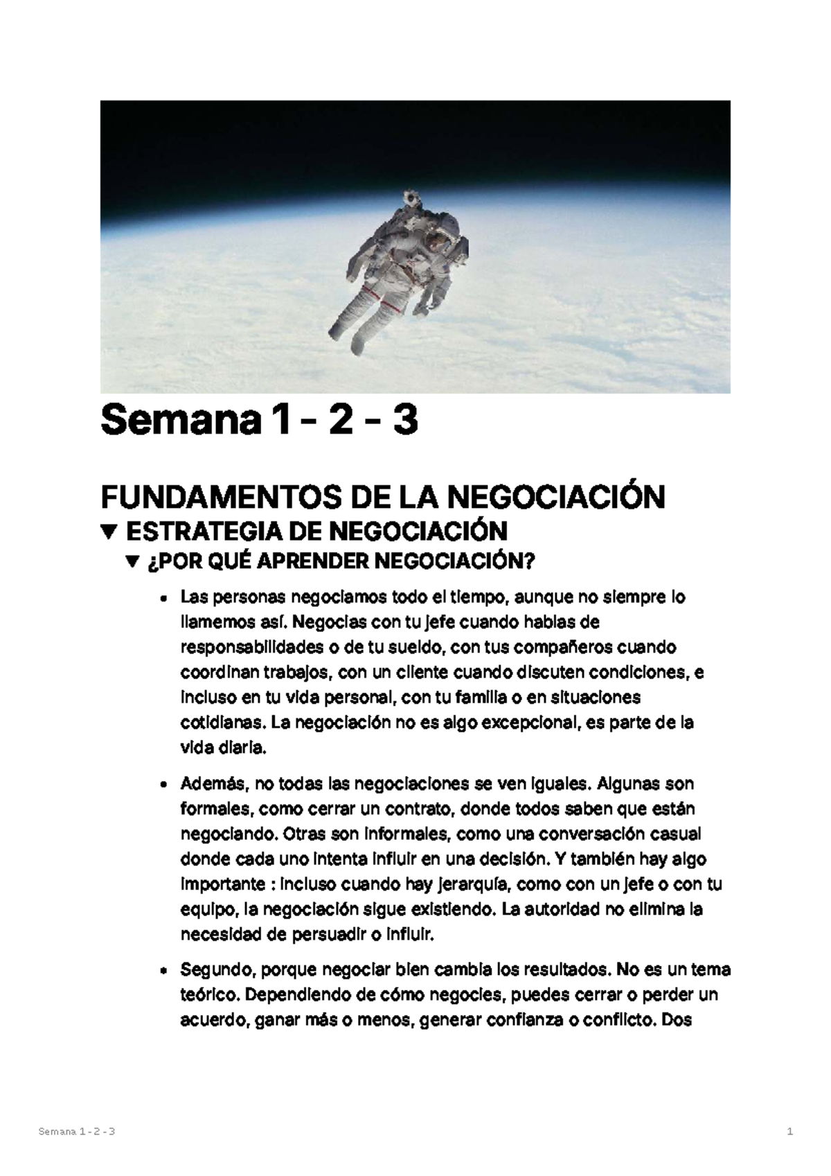 Unidad 1 - Apuntes sobre Fundamentos de la Negociación - Studocu