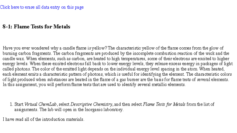 Flame Tests for Metals: Beyond Labz 2.0 Assessment Guide - Studocu